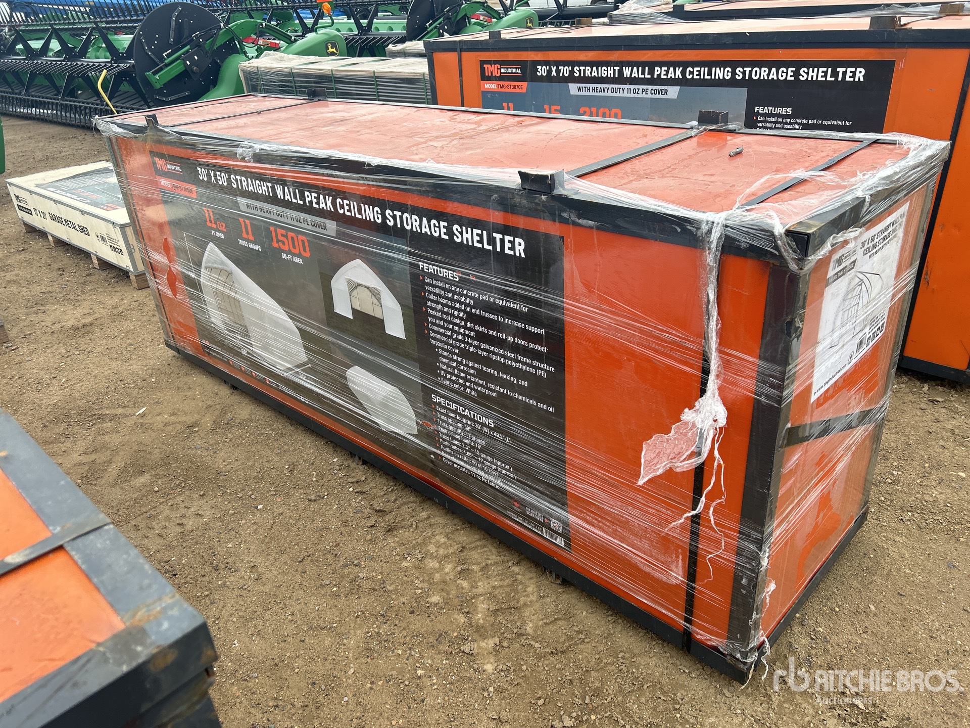 TMG ST3050E 50 ft x 30 ft x 16 ft Straight Wall Peak Ceiling Storage ...