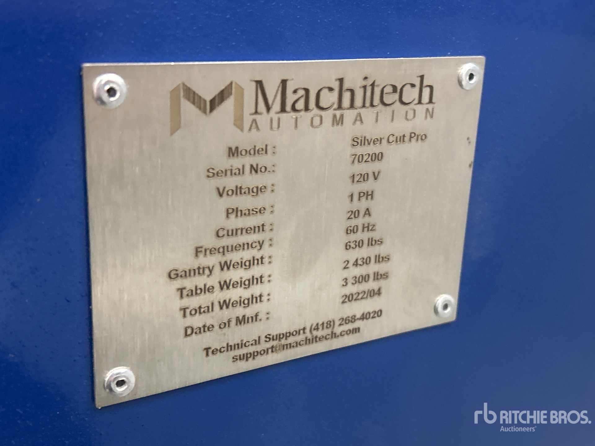 Machitech Silver Cut Pro 5 ft x 10 ft Plasma Table | Ritchie Bros ...
