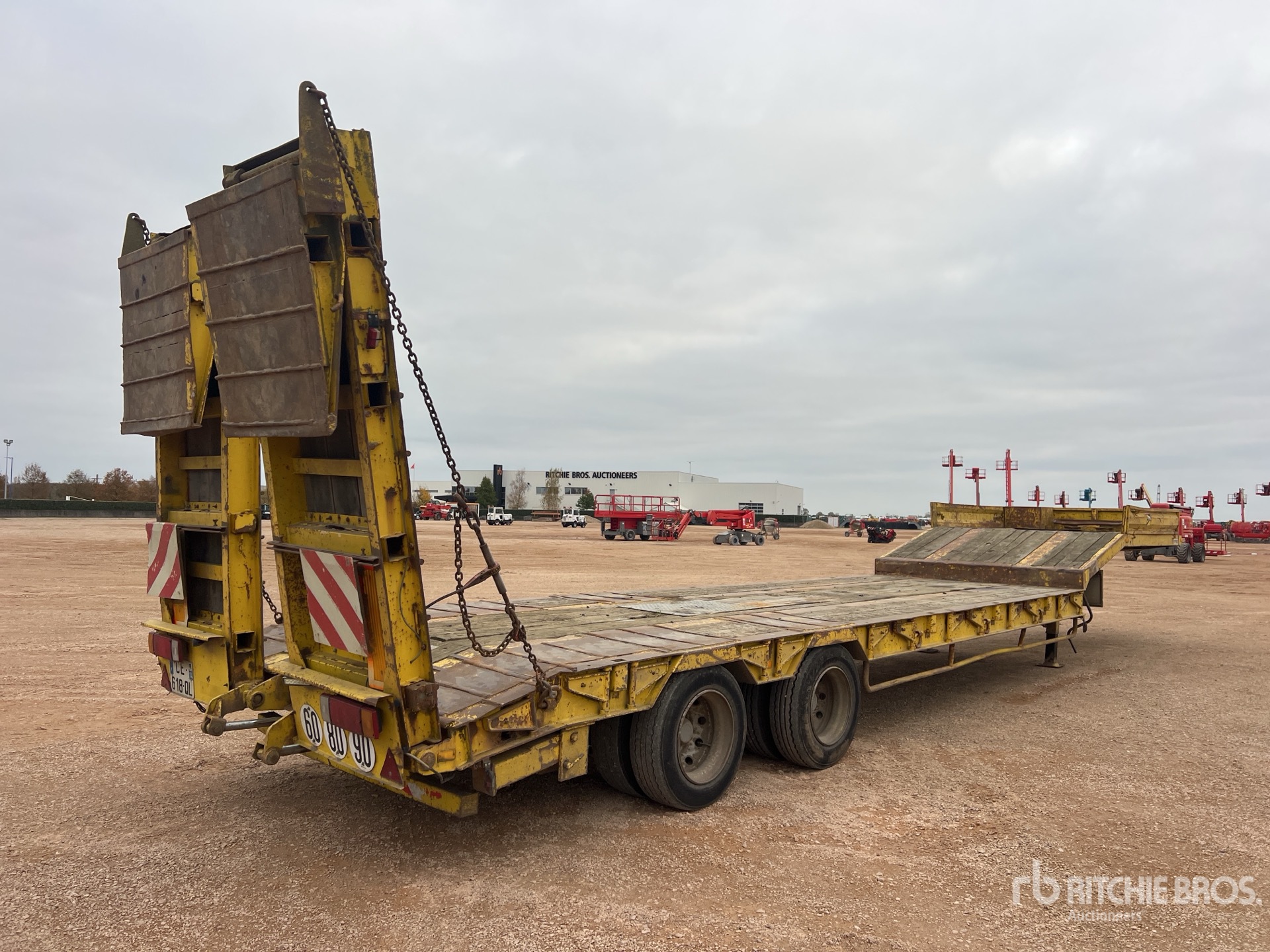1990 Demico SR2532 T/A Semi Remorque Porte Engins Lowboy Trailer ...