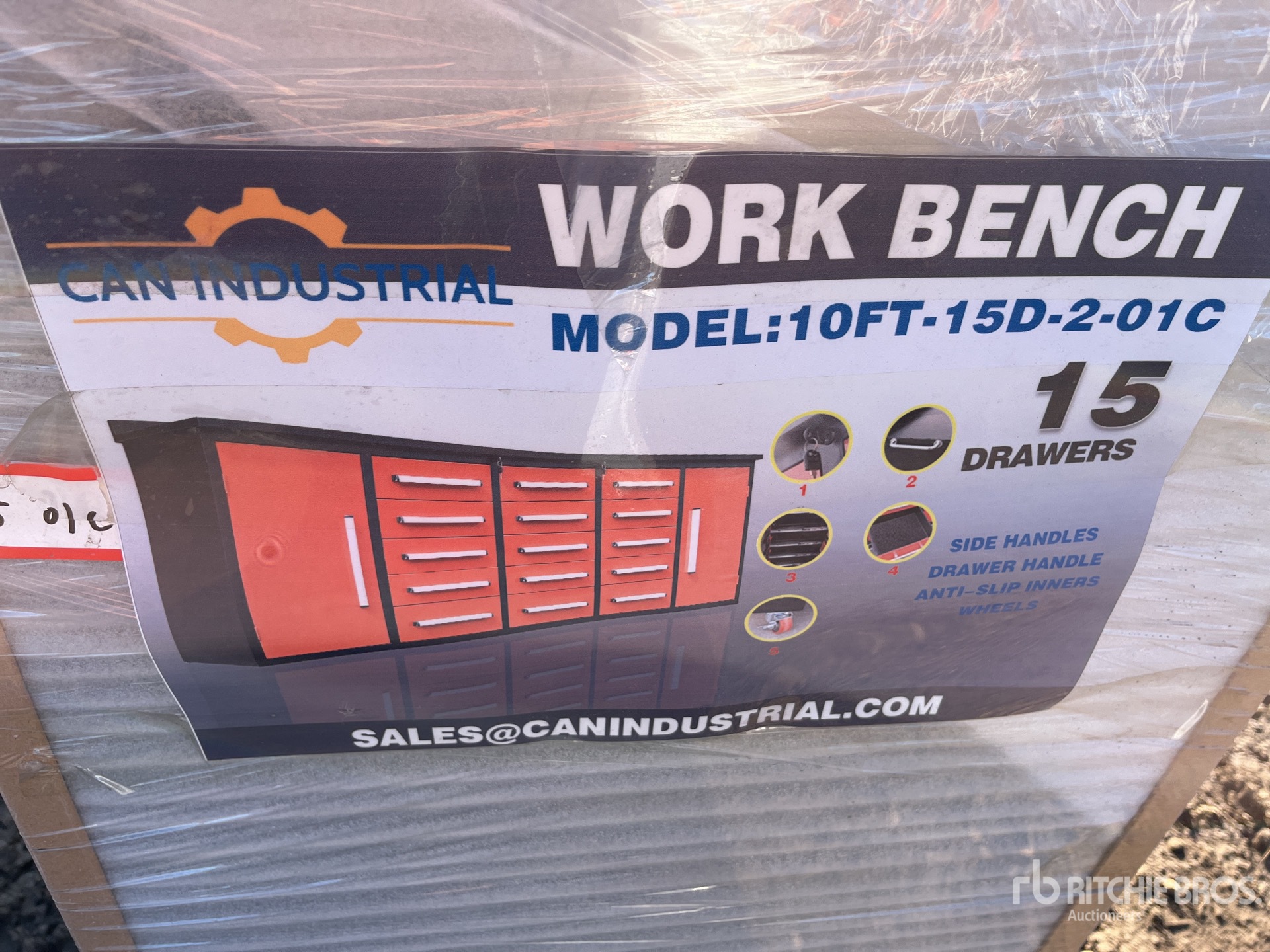 2024 Can Industrial 10FT-15D-2-01C 10 ft 15-Drawer Workbench (Unused ...