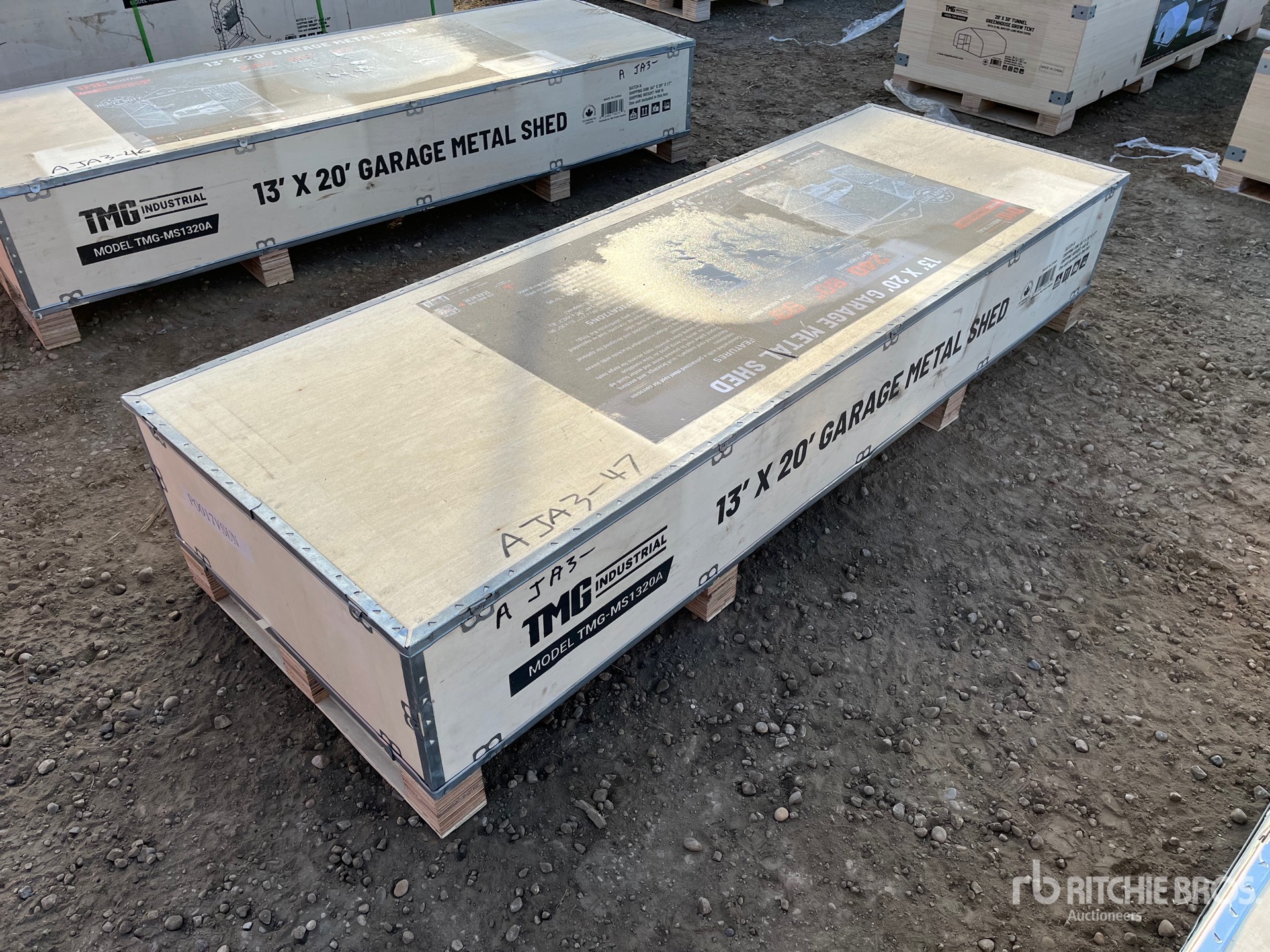 TMG MS1320A 13 ft x 20 ft Garage Metal Shed Divers - Structure ...