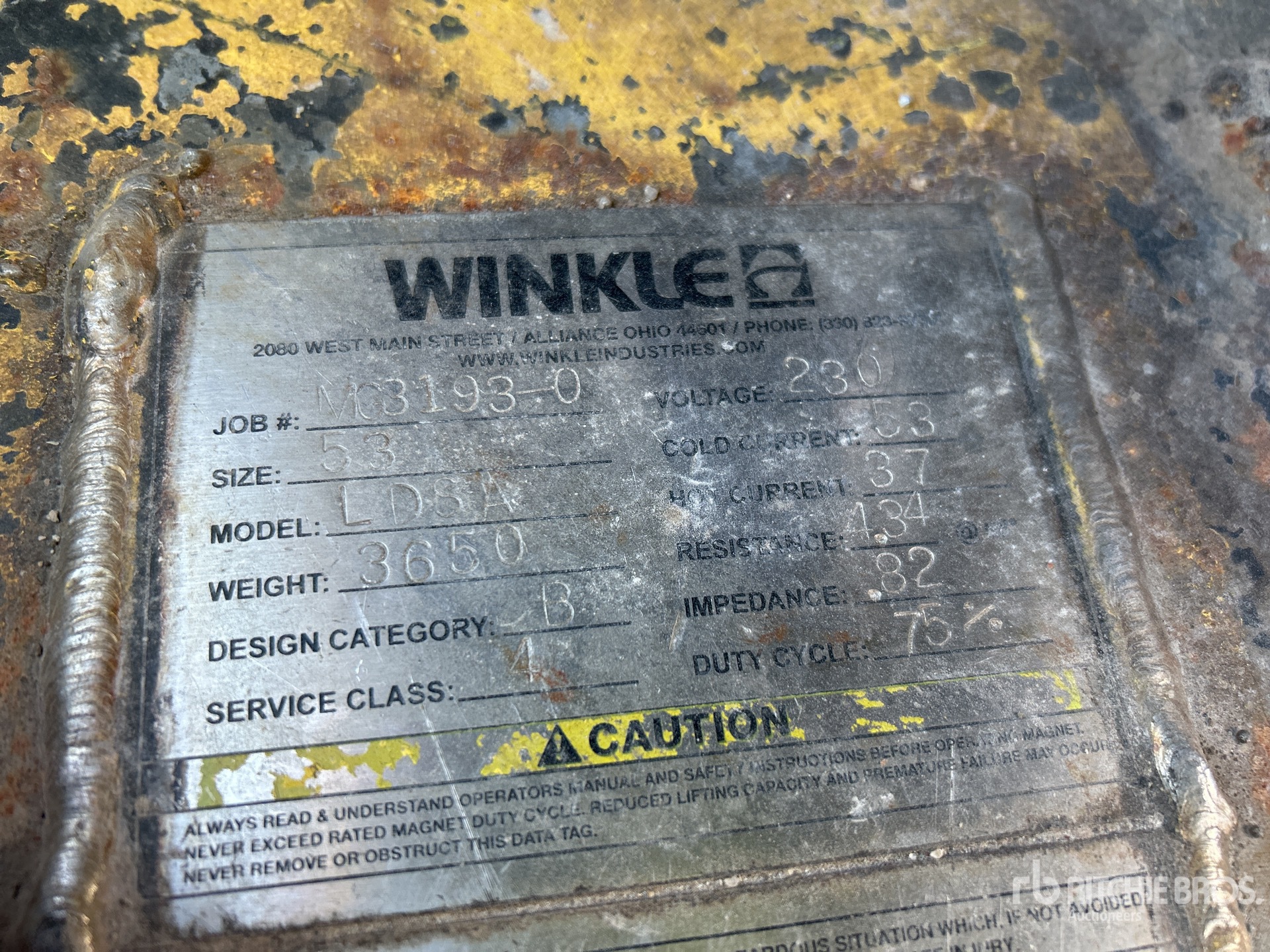 Winkle Mg3193 Scrap Magnet | Ritchie Bros. Auctioneers