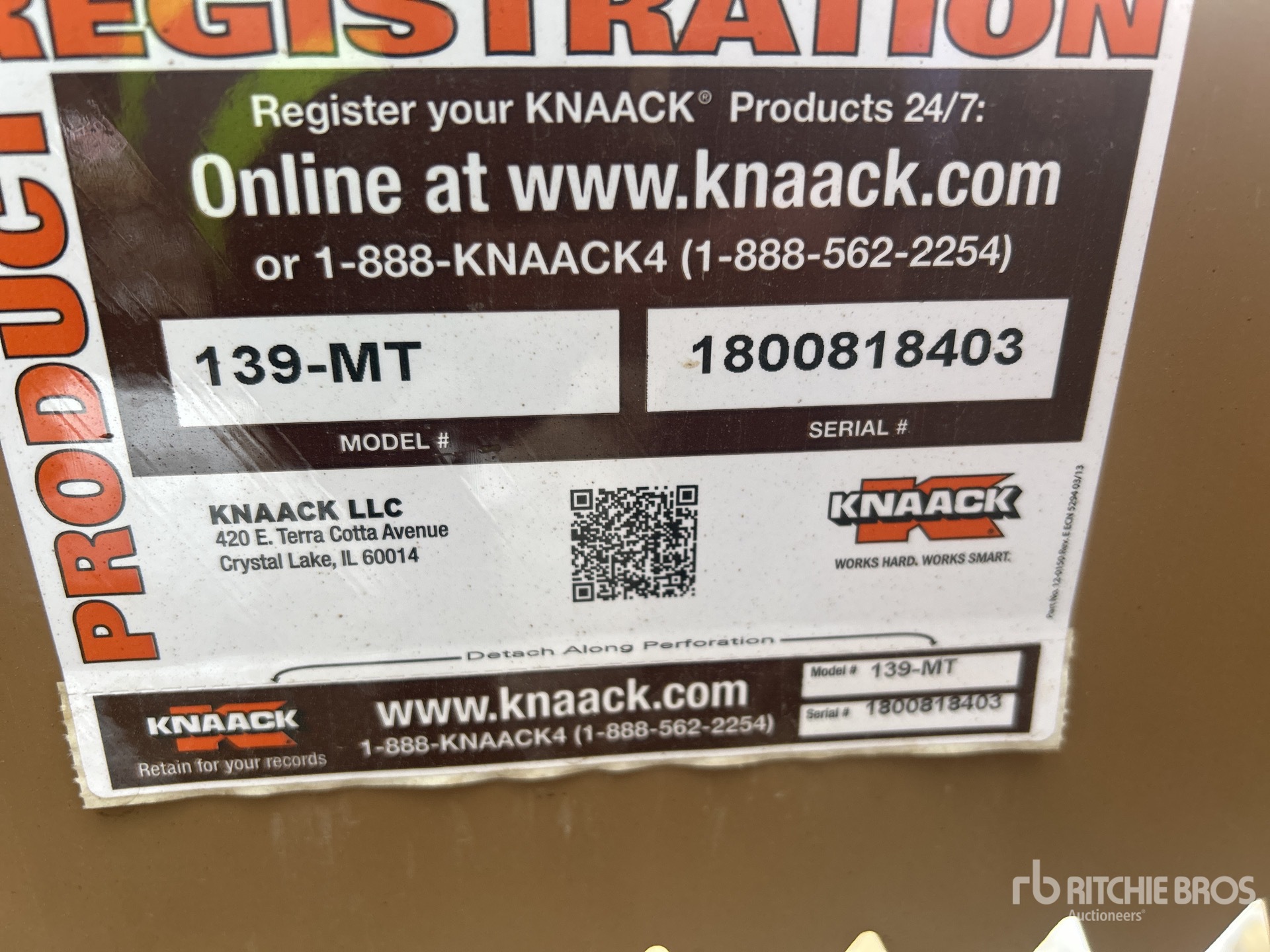 Knaack 139-MT Boîte de chantier | Ritchie Bros. Auctioneers