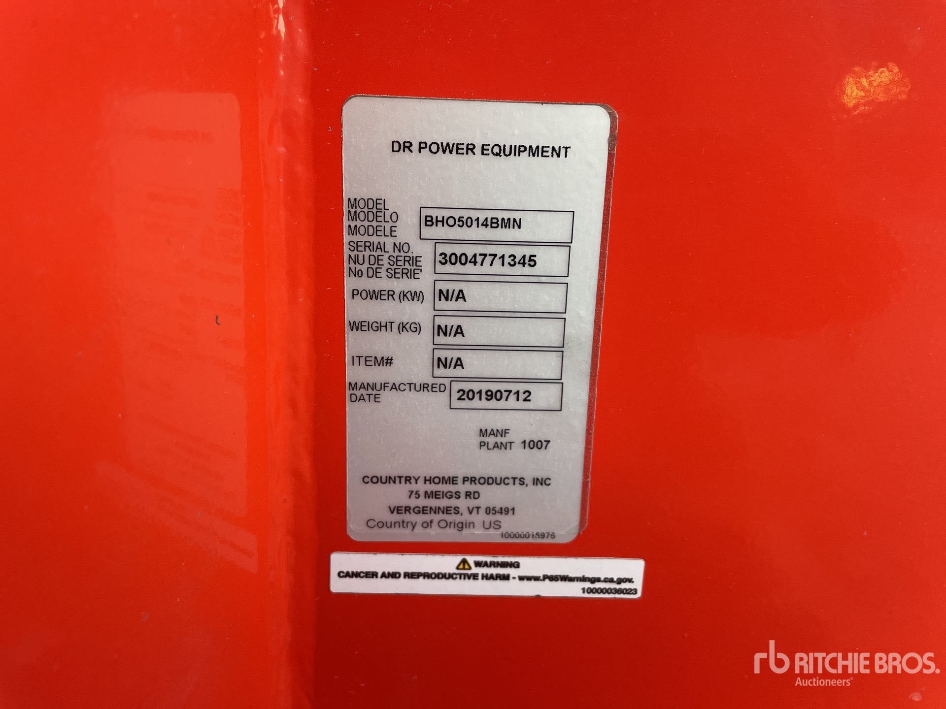 2019 DR Power BHO5014BMN Towable Mini Backhoe Divers - Accessoires pour ...