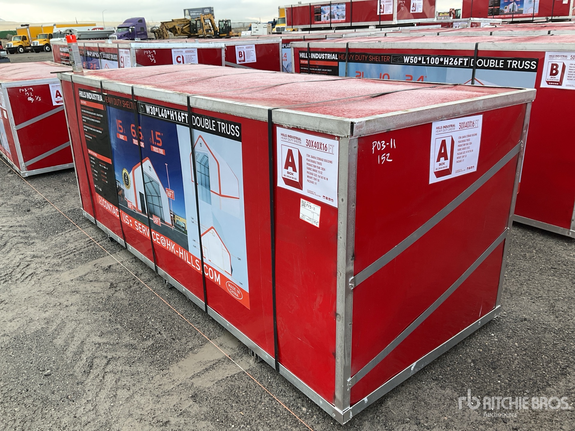2024 HIlls Industrial 403016 40 ft x 30 ft x 16 ft Storage Building ...