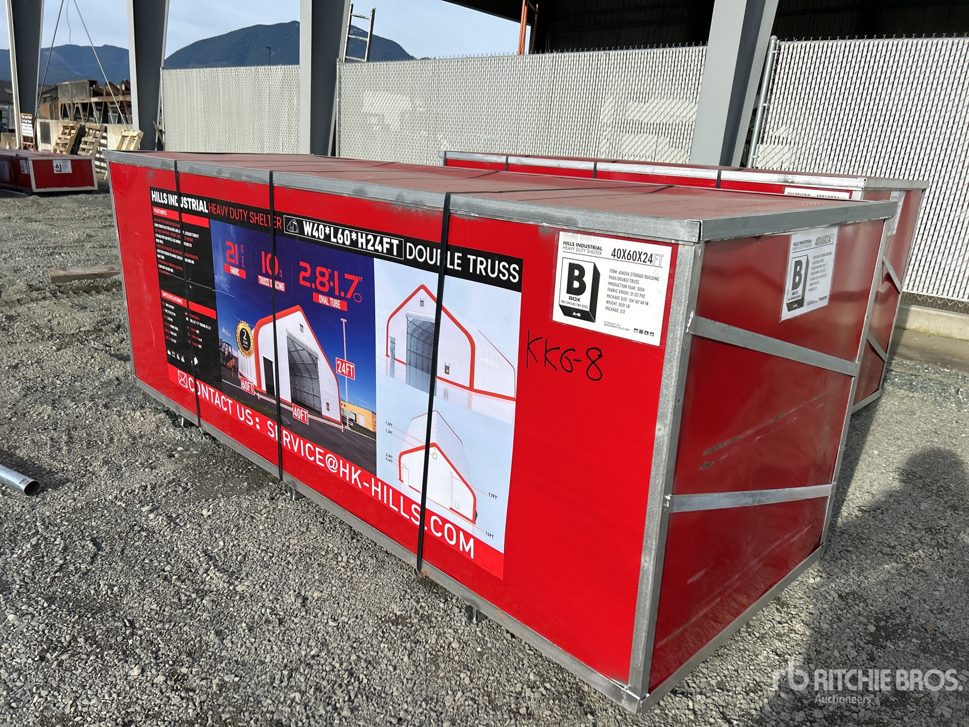 2025 HIlls Industrial 604024 60 ft x 40 ft x 24 ft Storage Building ...