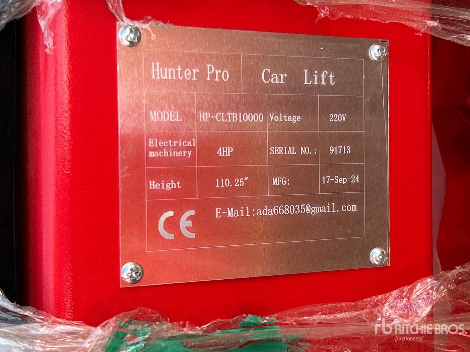 2024 HUNTER PRO HP-CLTB10000 10000 lb Car Lift | Ritchie Bros. Auctioneers