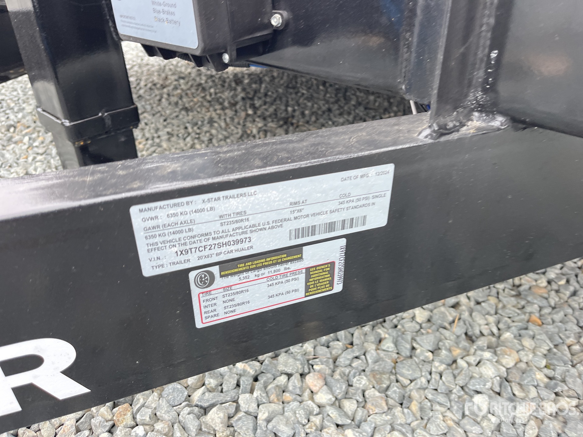 2025 X-STAR 20 ft T/A Equipment Trailer (Unused) | Ritchie Bros ...