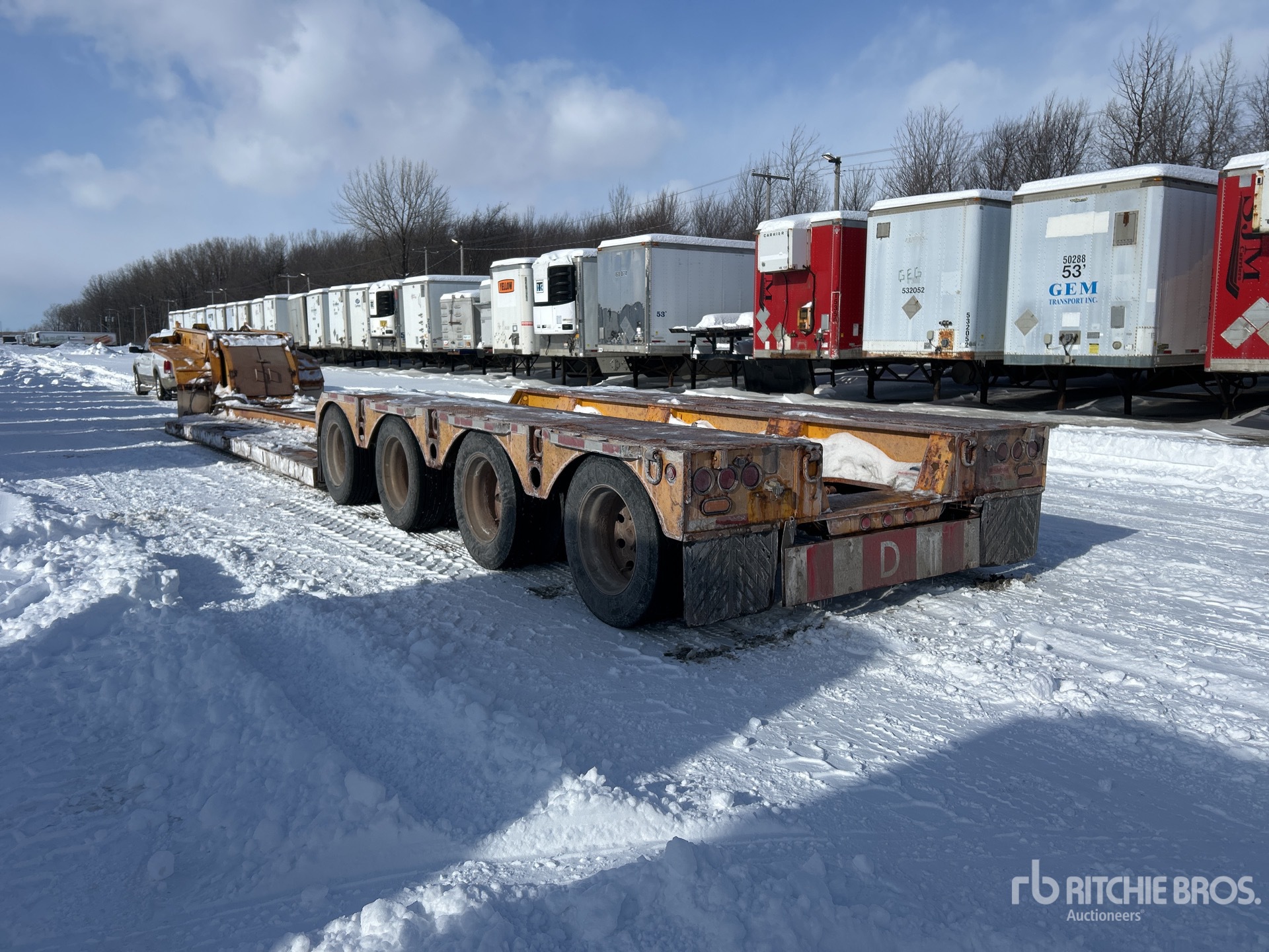2011 Scheltema Quad/A Single Drop Removable Gooseneck Lowboy Trailer ...