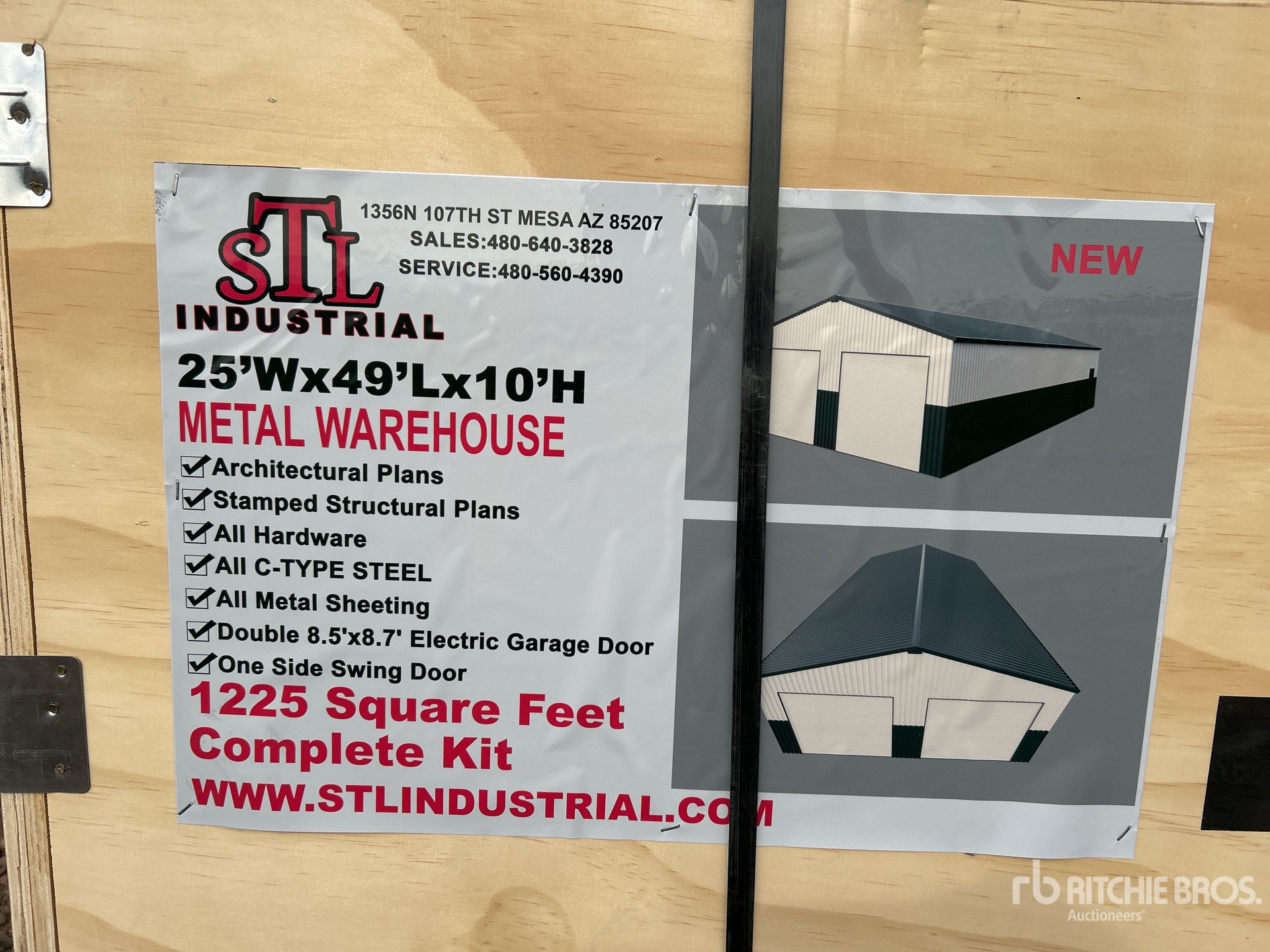 STL Industrial 49 ft x 25 ft Metal Storage Building (Unused) | Ritchie ...