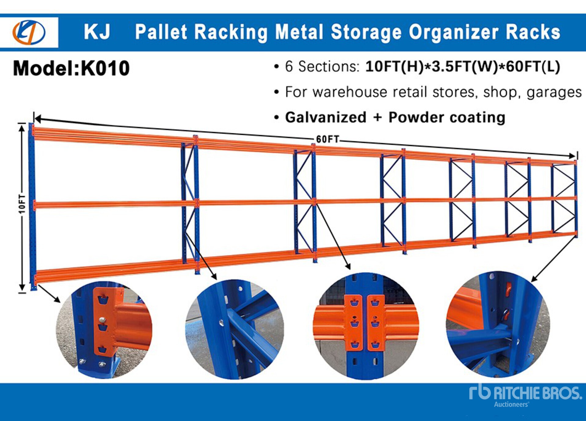 2025 KJ K010 Pallet Racking (Unused) | Ritchie Bros. Auctioneers