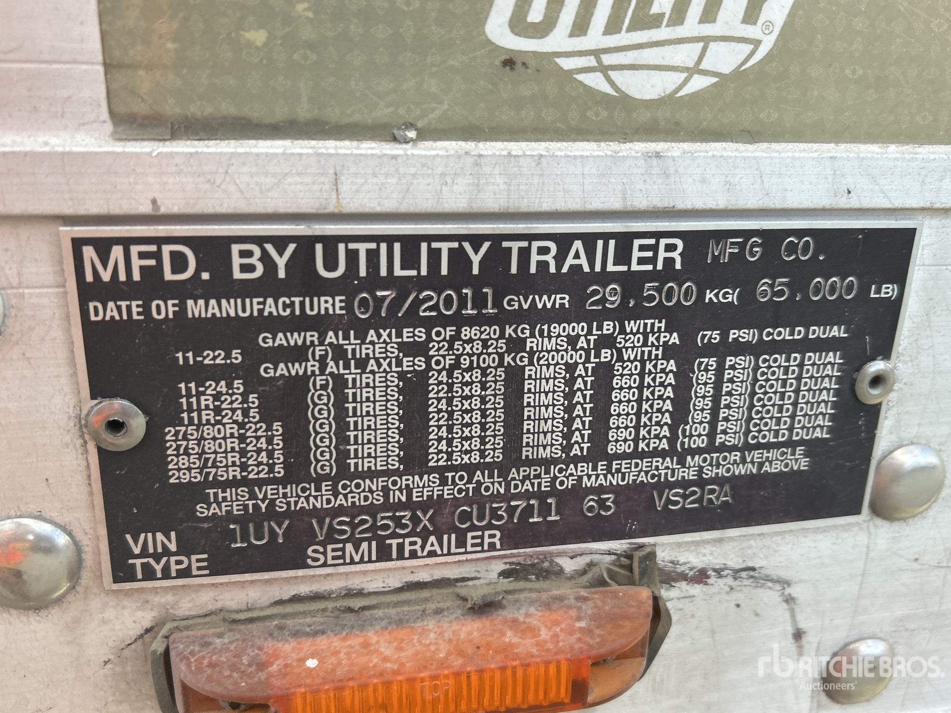 2012 Utility VS2RA 53 ft x 102 in T/A Refrigerated Trailer | Ritchie ...