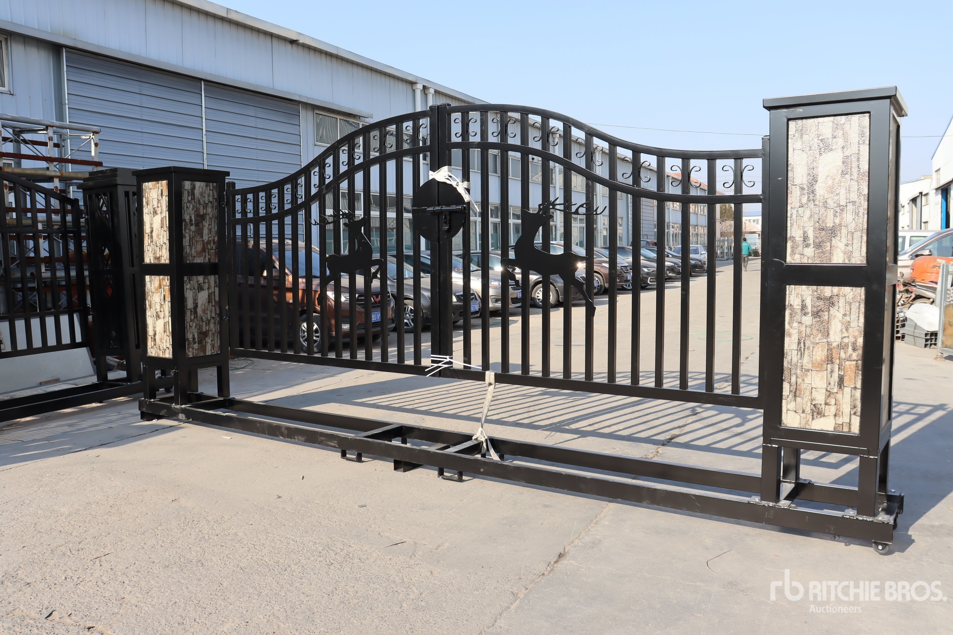 2025 Suihe NFG-20FGP-E 20 ft Wrought Iron Bi-Parting Driveway Gate ...