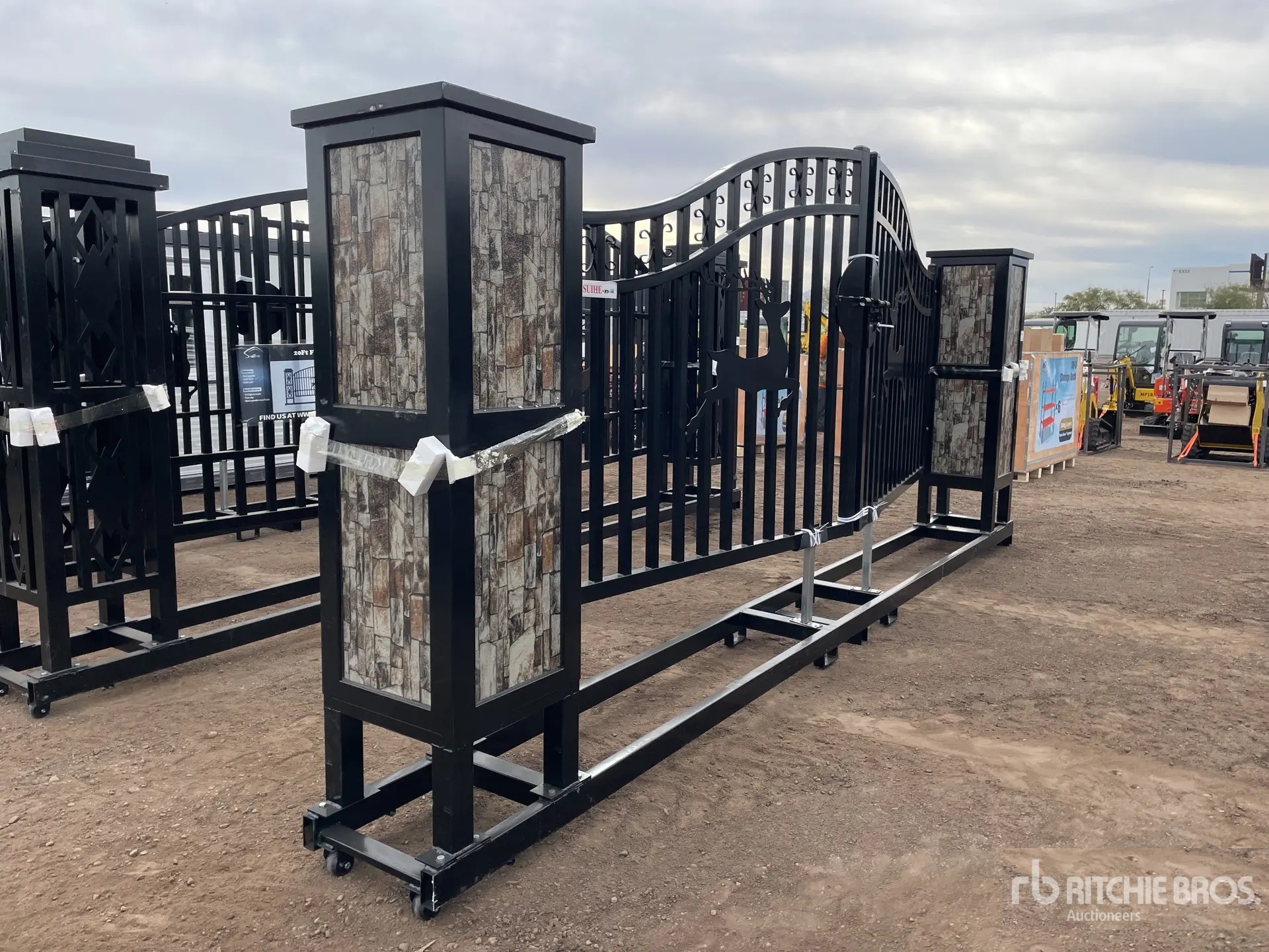 2025 Suihe NFG-20FGP-E 20 ft Wrought Iron Bi-Parting Driveway Gate ...