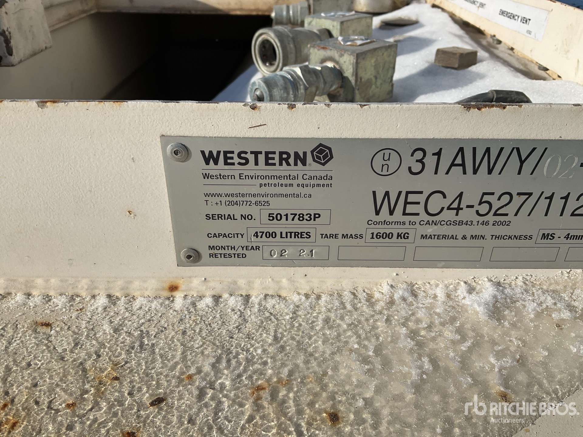 2013 Transcube 50TCG 4700 L Skid Mounted Steel Fuel Tank | Ritchie Bros ...