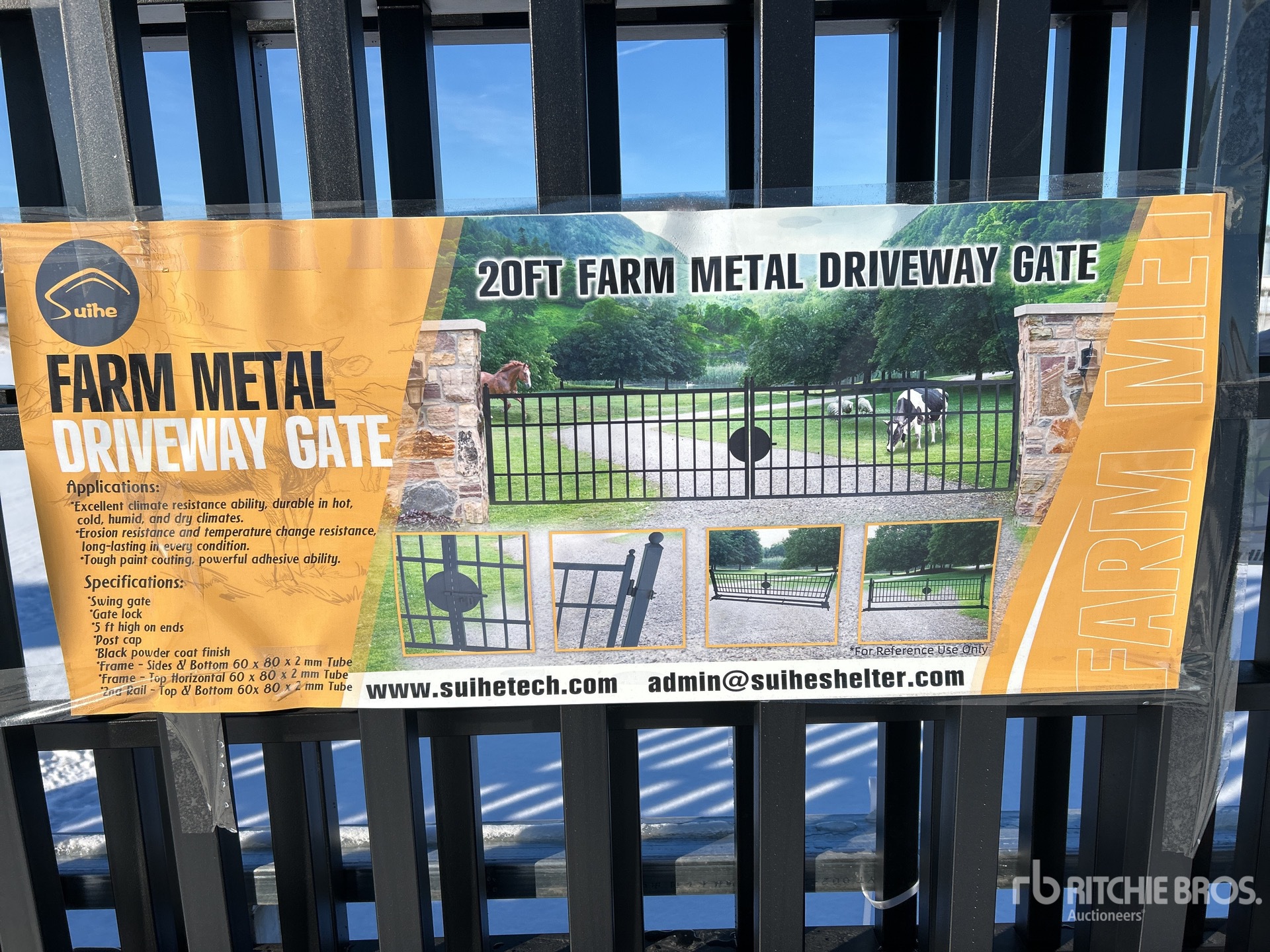 Quantity of (3) Suihe 20 ft x 6 ft 6 in Steel Bi-Parting Farm Driveway ...