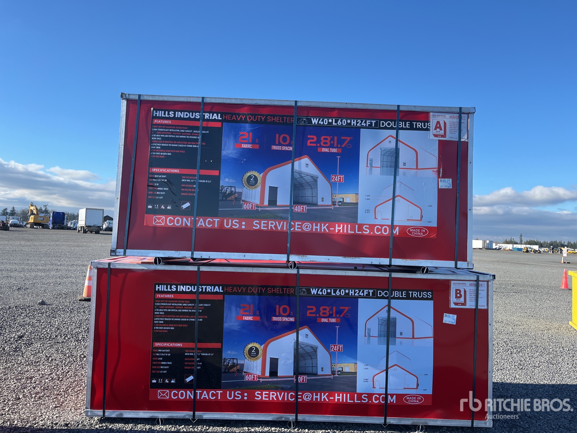 2025 HIlls Industrial 604024 60 ft x 40 ft x 24 ft Storage Building ...
