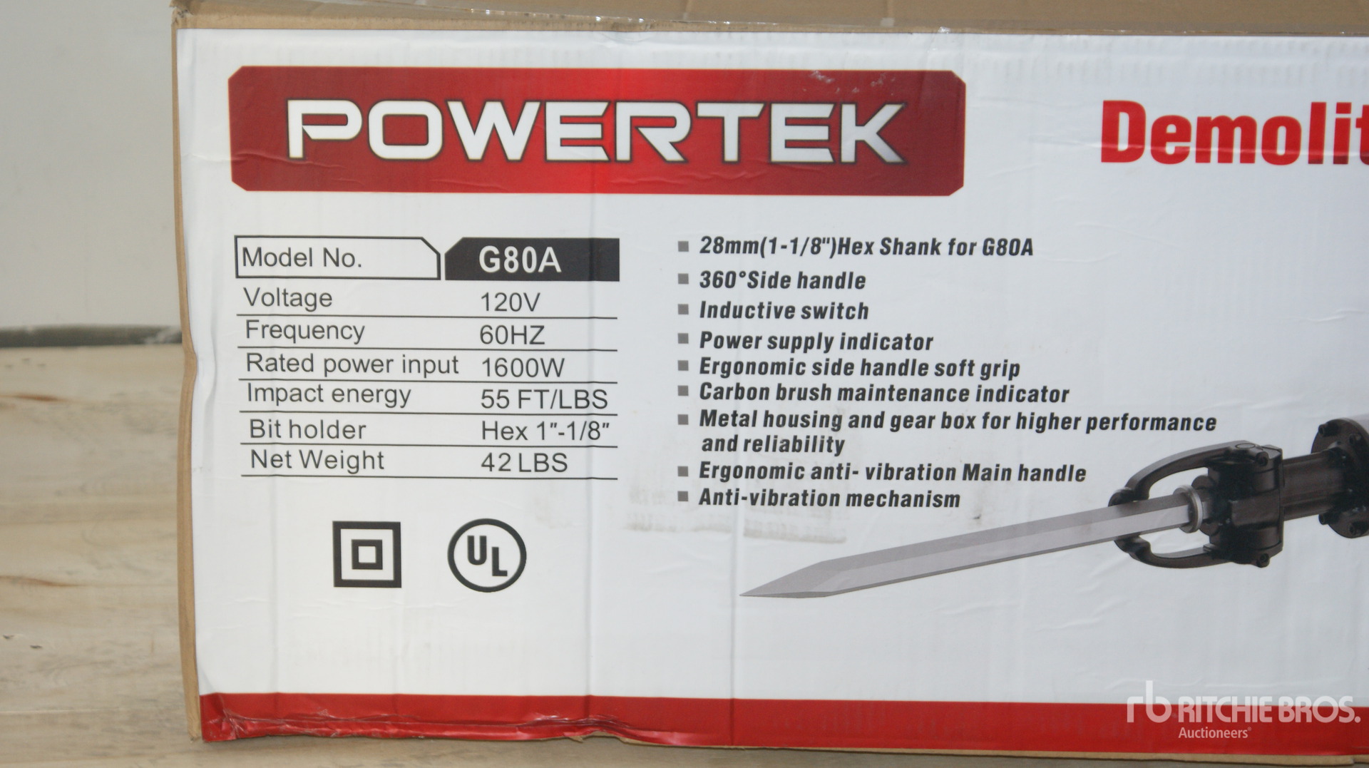 2024 Powertek G80A Electric Démolisseur | Ritchie Bros. Auctioneers