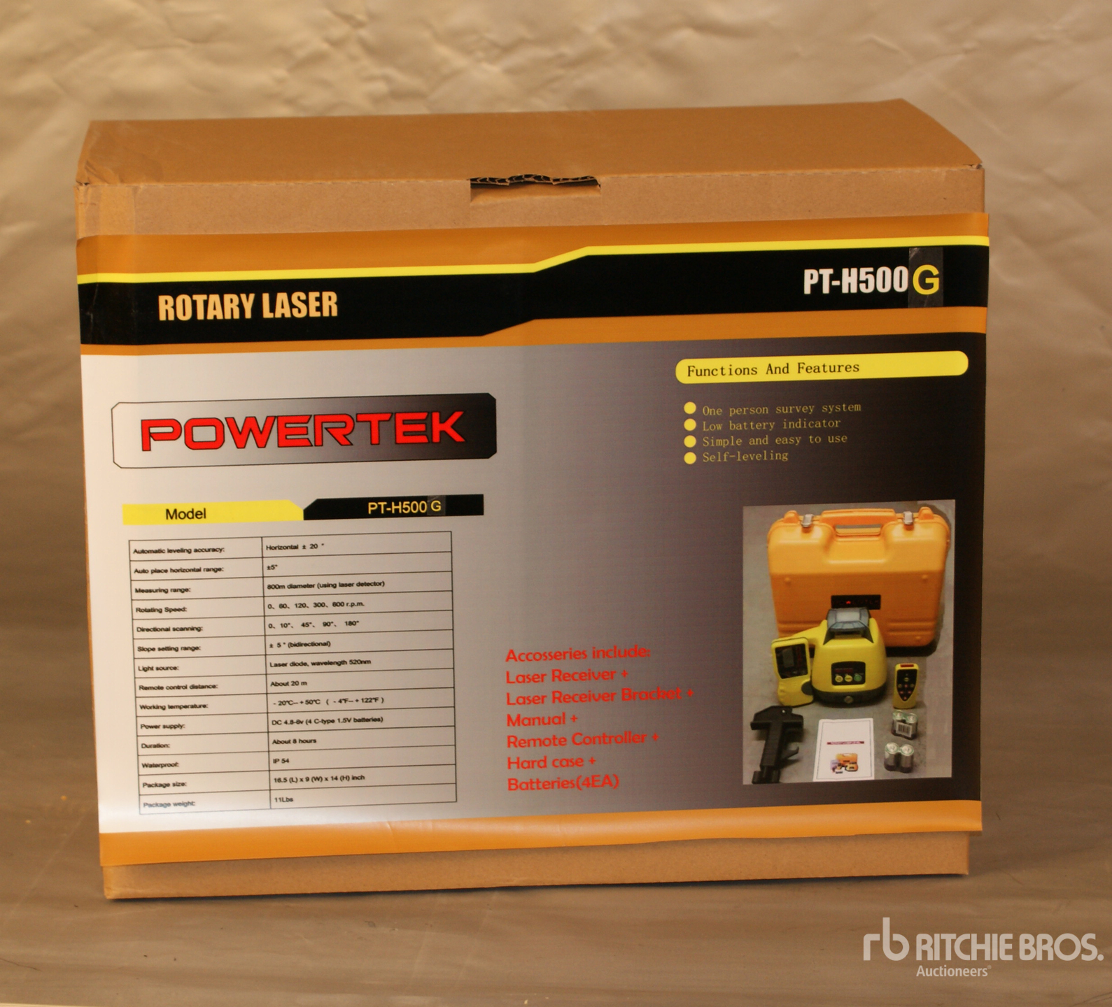 2024 Powertek PT-H500G Rotary Green Line Livella laser (Unused) | Ritchie Bros. Auctioneers