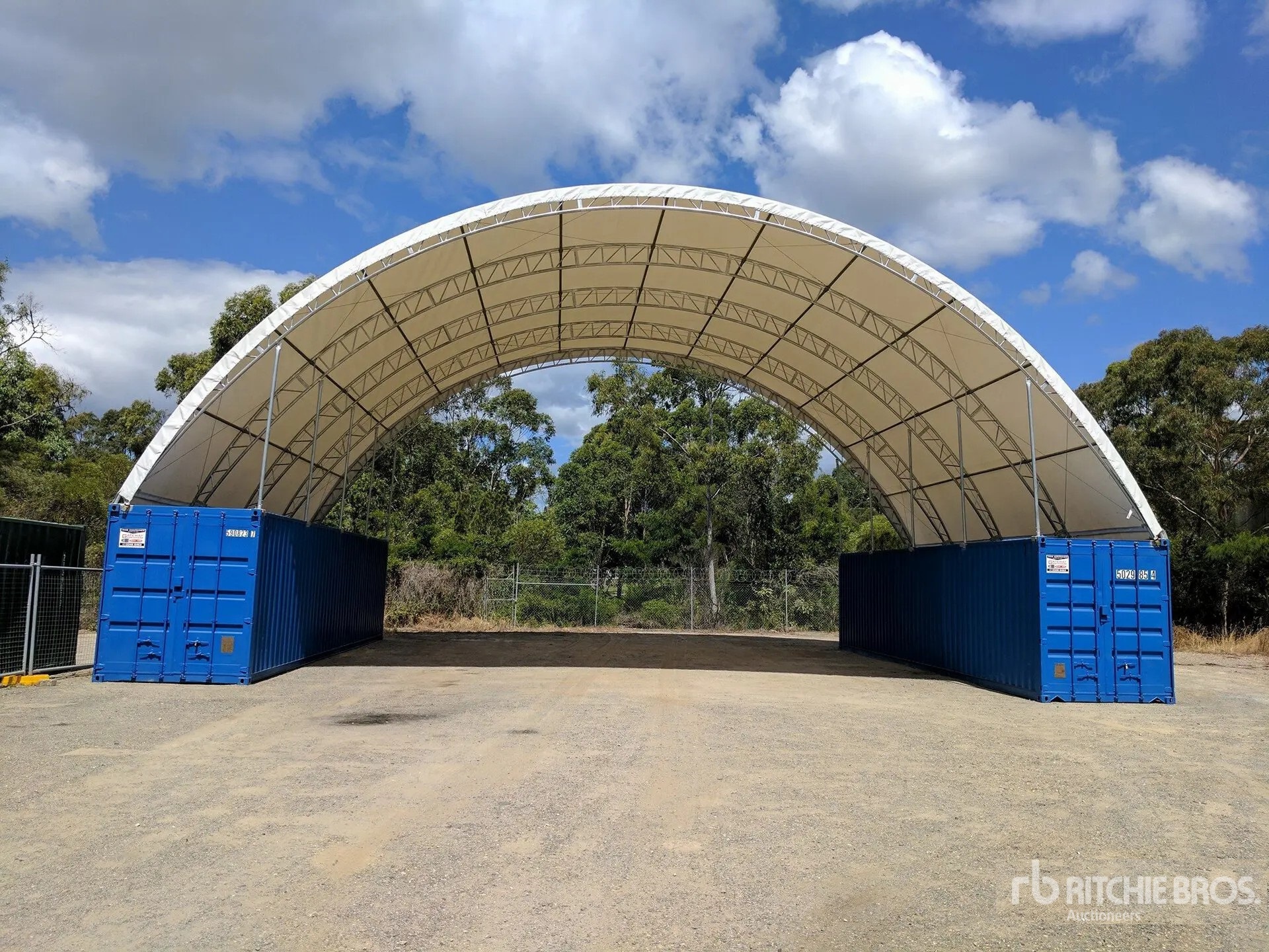 2025 Suihe C404015S-610gPVC x 15 ft Container Storage Canopy (Unused ...