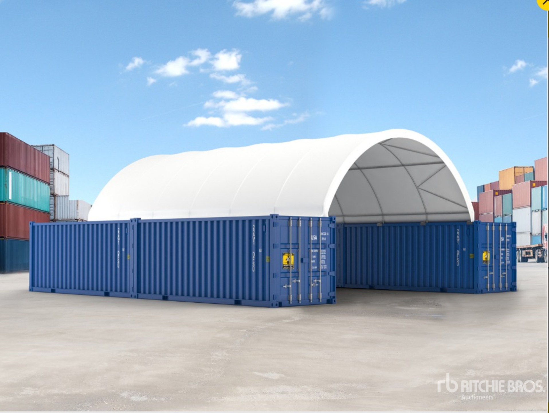 2025 Suihe C2040-300gPE Container Storage Canopy (Unused) | Ritchie Bros. Auctioneers