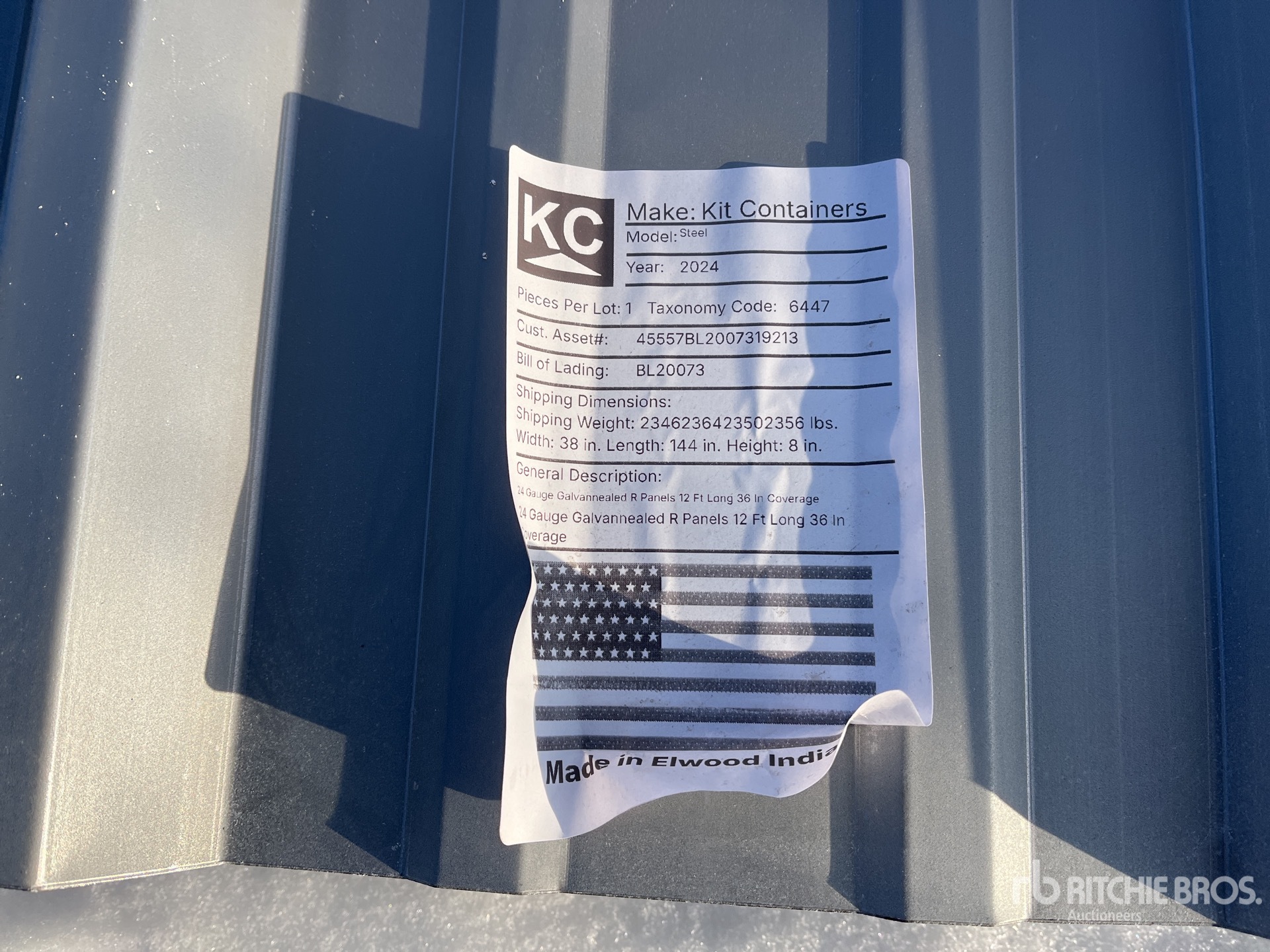 2024 Kit Containers 144 in Steel Plates | Ritchie Bros. Auctioneers