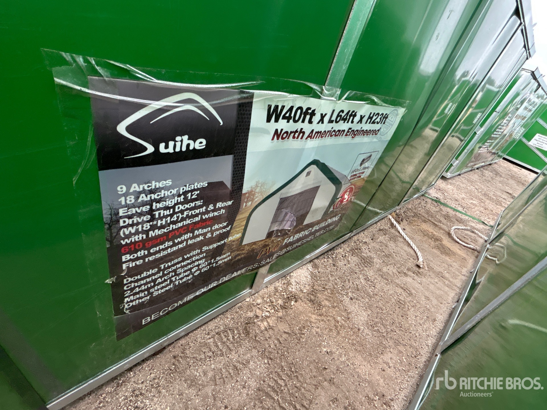 2025 Suihe S406423DP-610gPVC 64 ft x 40 ft x 23 ft Storage Building ...