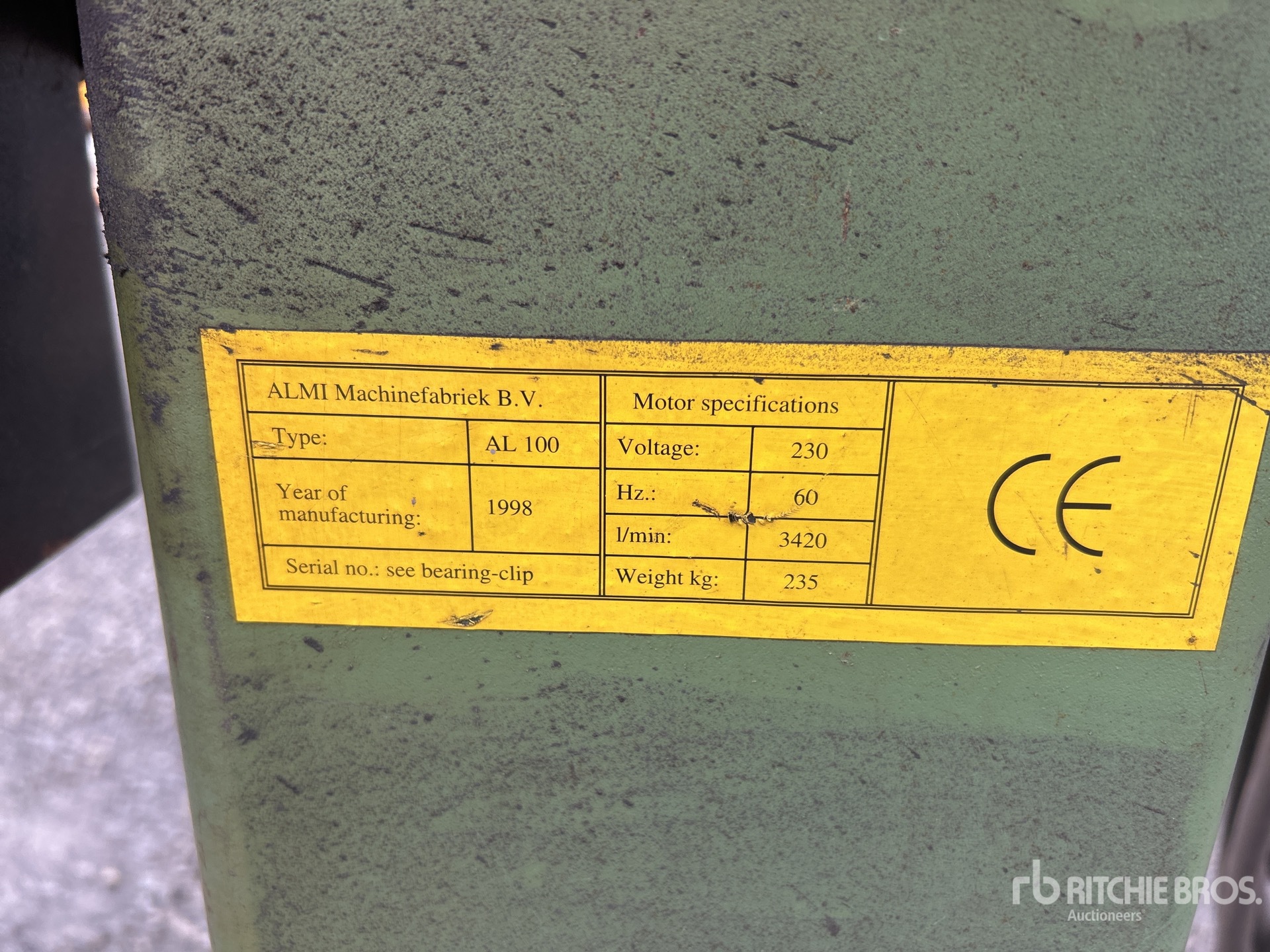 ALMI AL100 4 In. belt sander | Ritchie Bros. Auctioneers