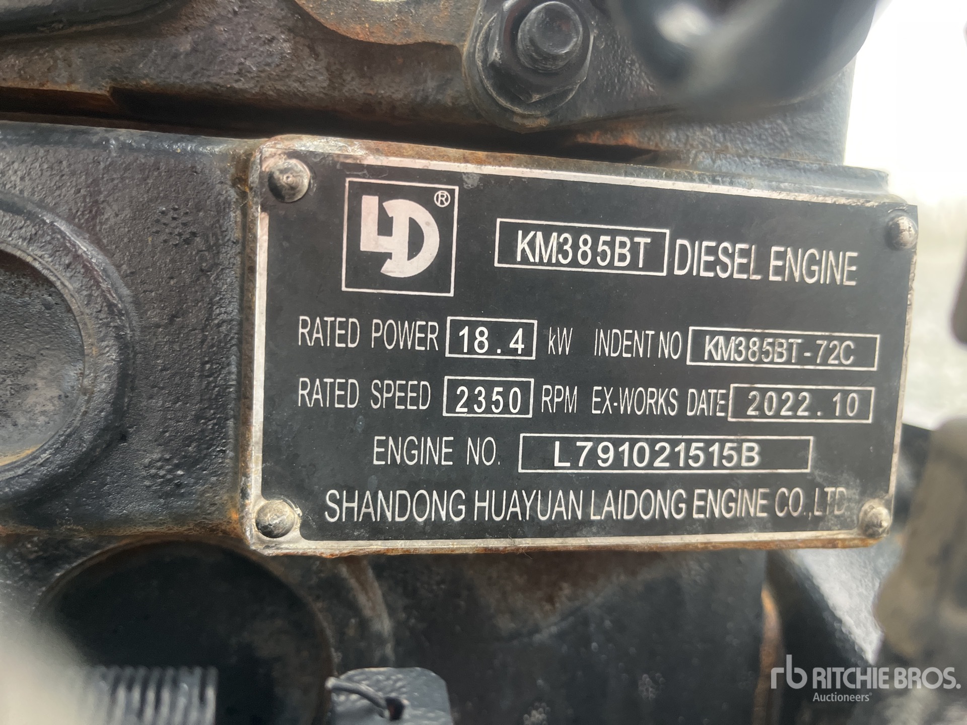 2022 Chukou KM385BT Engine (Inoperable) | Ritchie Bros. Auctioneers