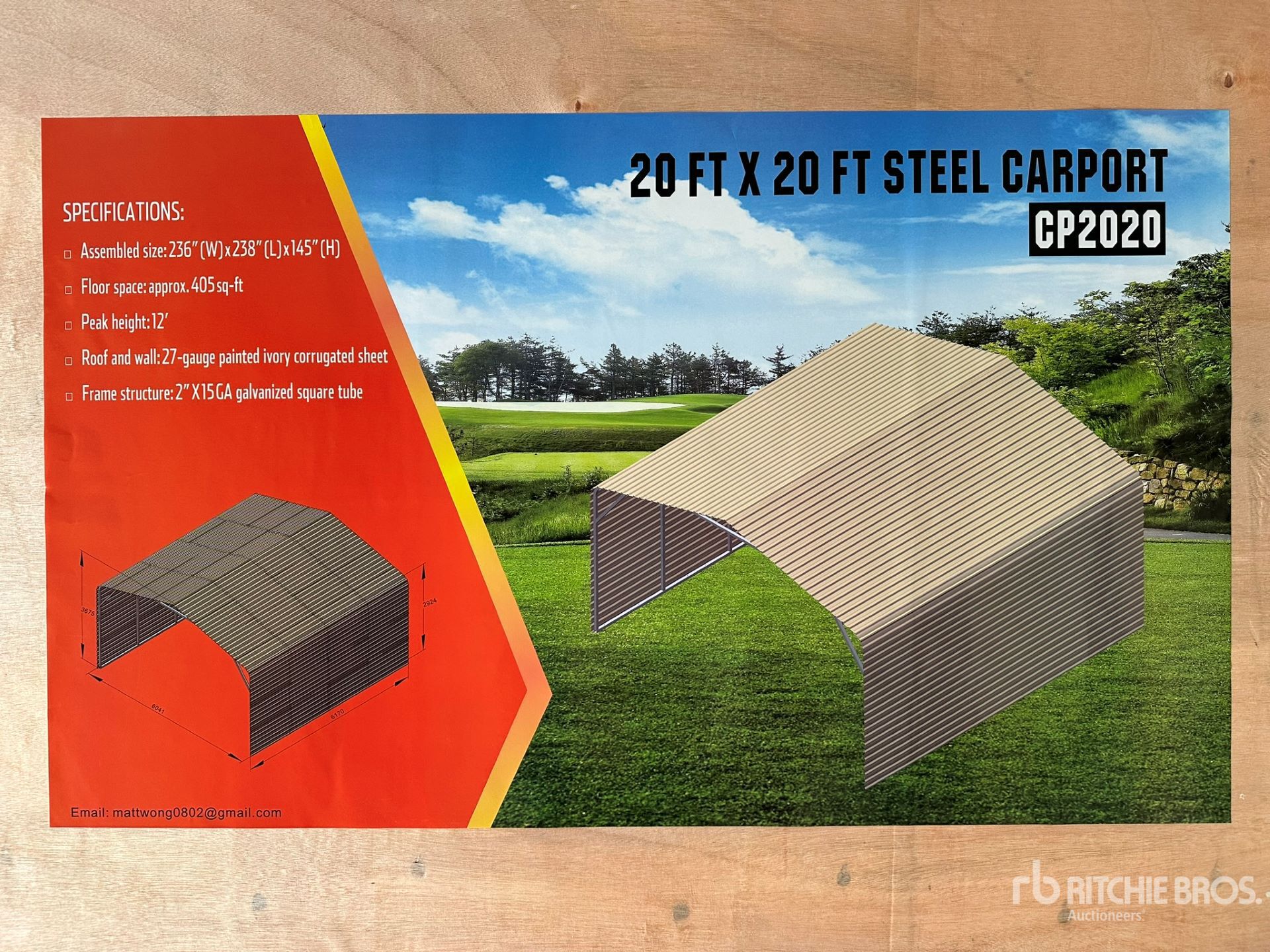 2025 Agriquip CP2020 20 ft x 20 ft Stalla (Unused) | Ritchie Bros. Auctioneers