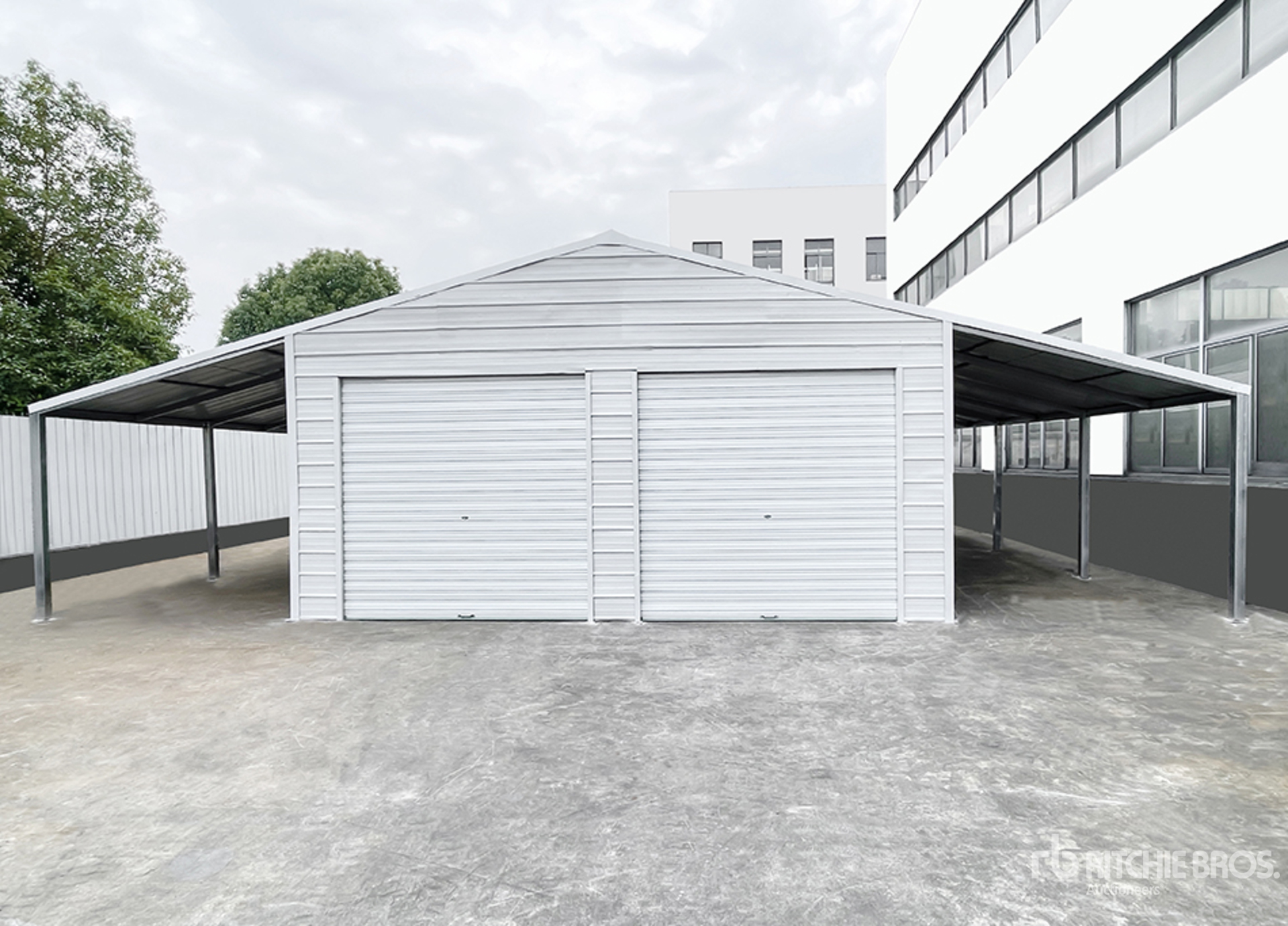 2025 KJ K3939 39 ft x 39 ft Double Garage Metal Shed (Unused) | Ritchie ...