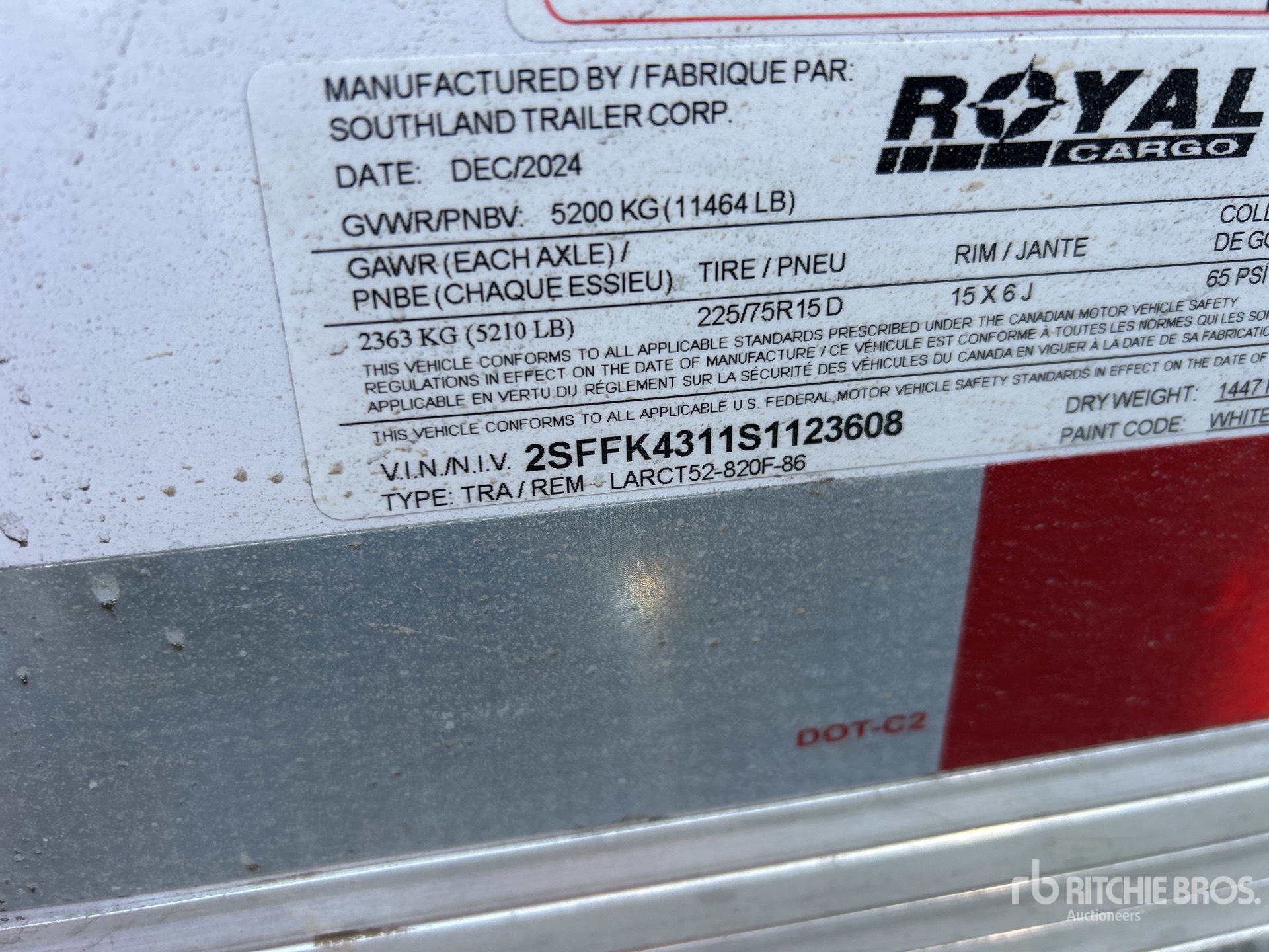 2025 Royal Cargo LARCT52-820F-86 20 ft T/A Enclosed Trailer | Ritchie ...