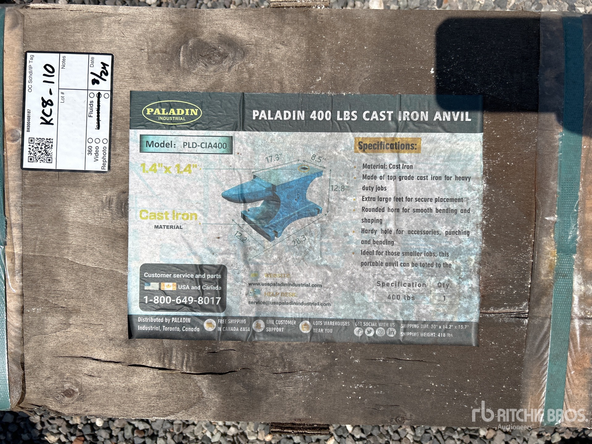 2024 Landhonor LHR-CIA400 400 lb Cast Iron Anvil (Unused) | Ritchie ...