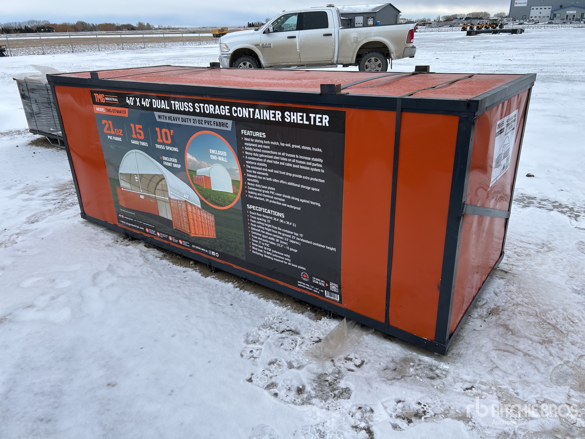 TMG 40 ft x 40 ft Dual Truss Container Shelter (Unused) | Ritchie Bros ...
