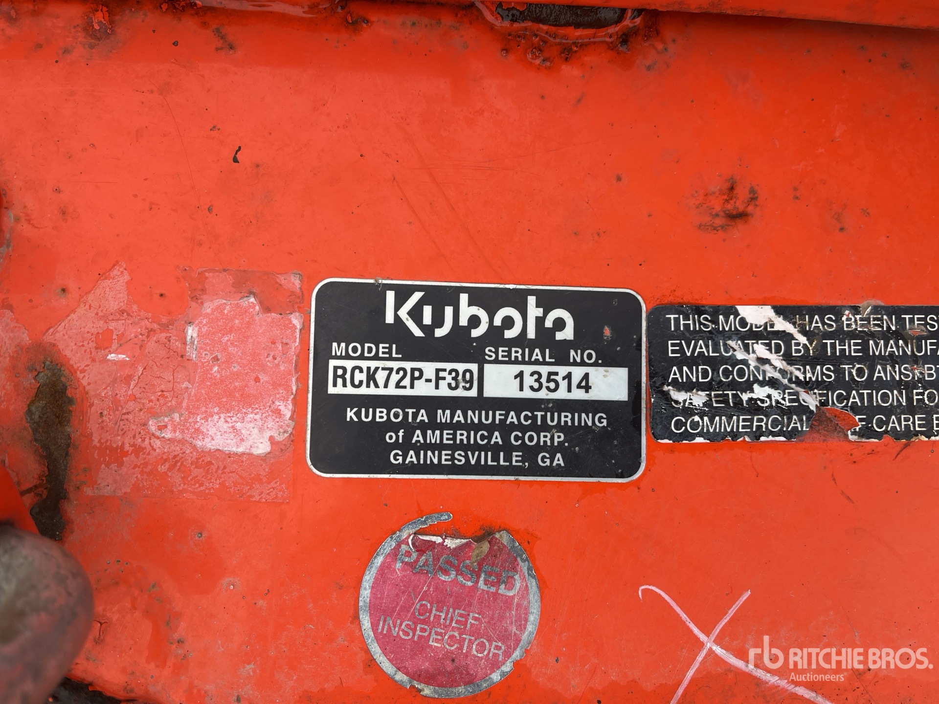 Kubota RCK72P-F39 72 in To fit on F2690 Kubota | Ritchie Bros. Auctioneers