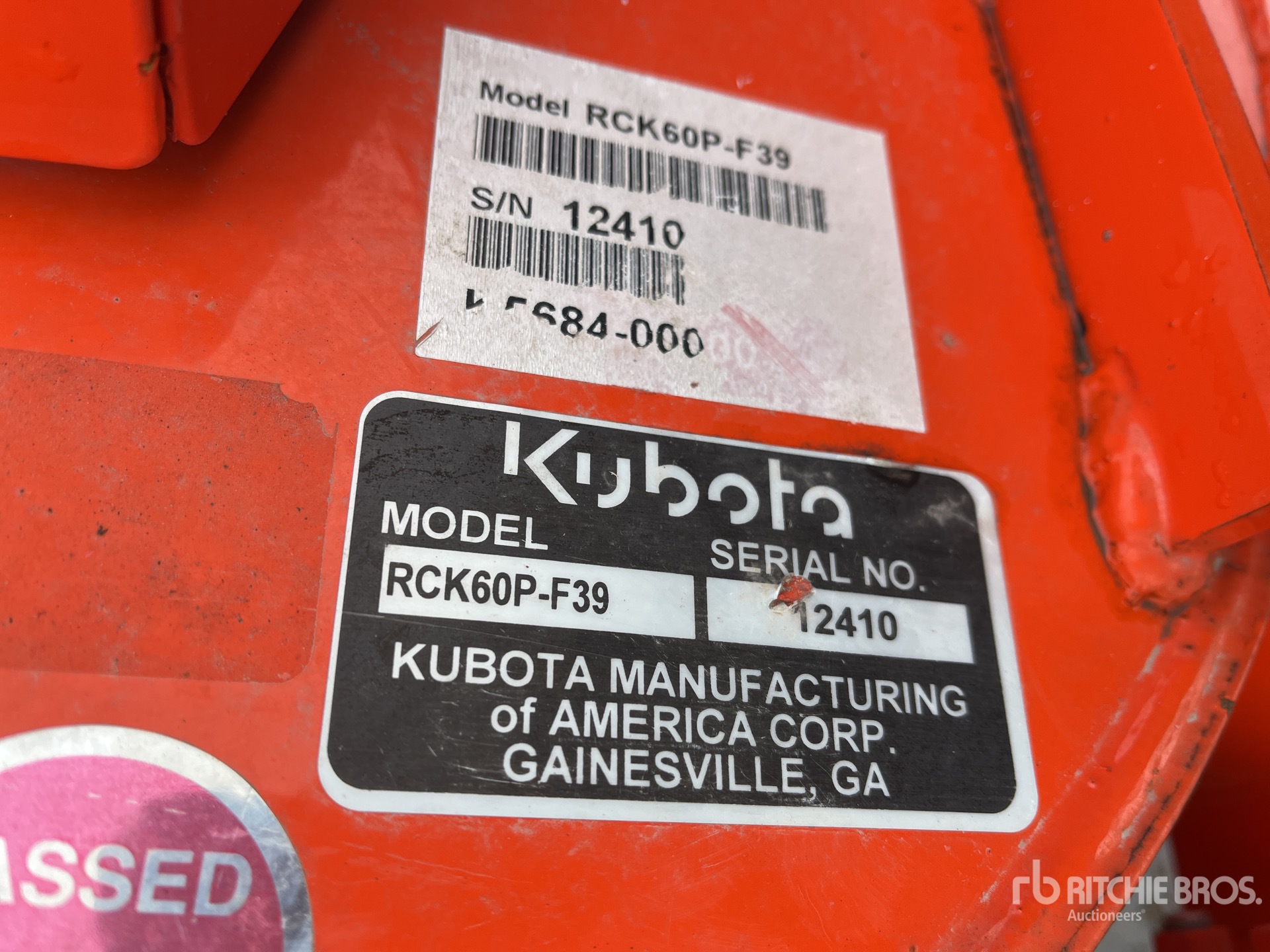 Kubota RCK60P-F39 60 in To fit on Kubota F2690 Divers - Équipement d ...