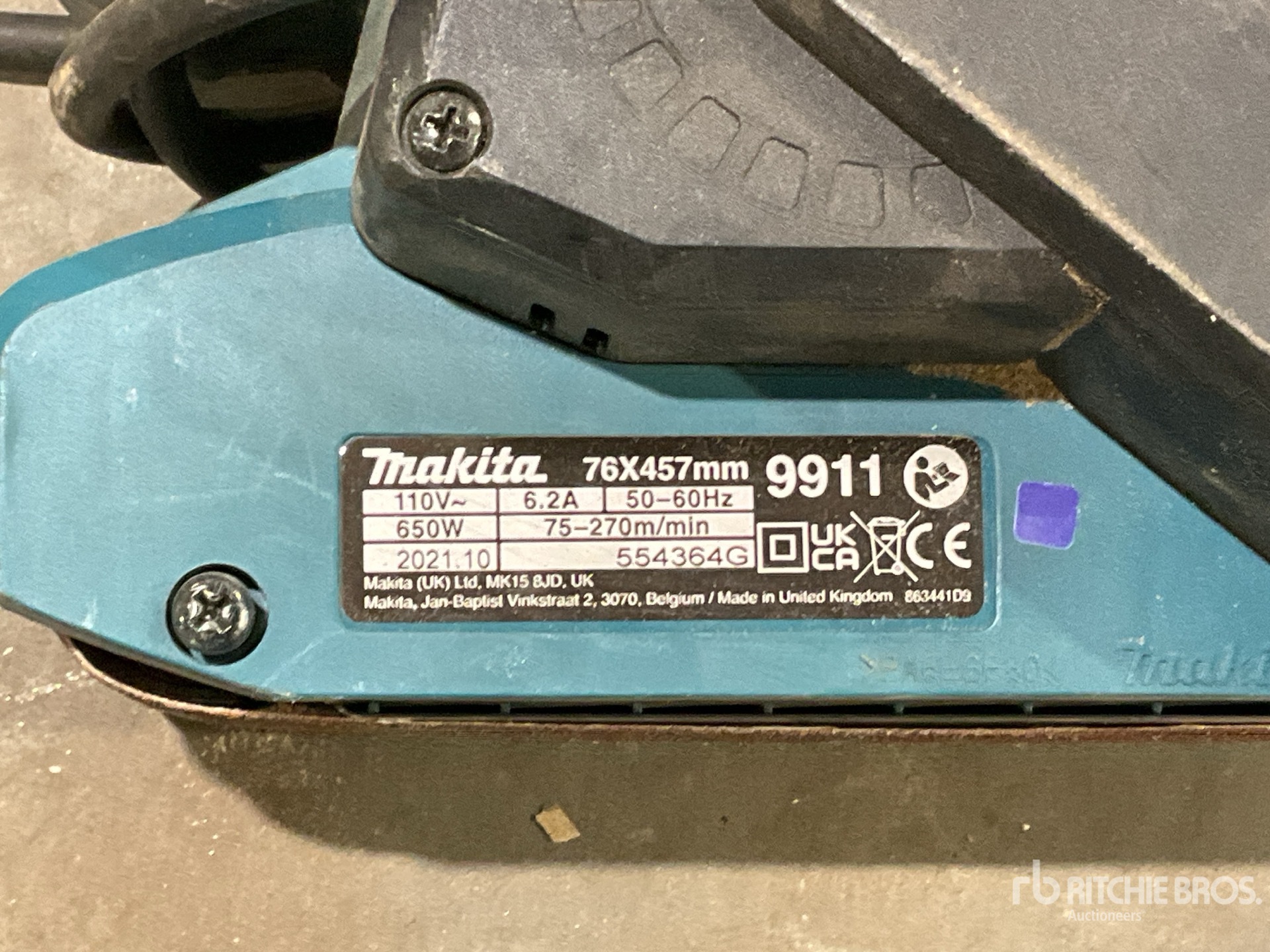 2021 Makita 9911 110v Belt Sander | Ritchie Bros. Auctioneers