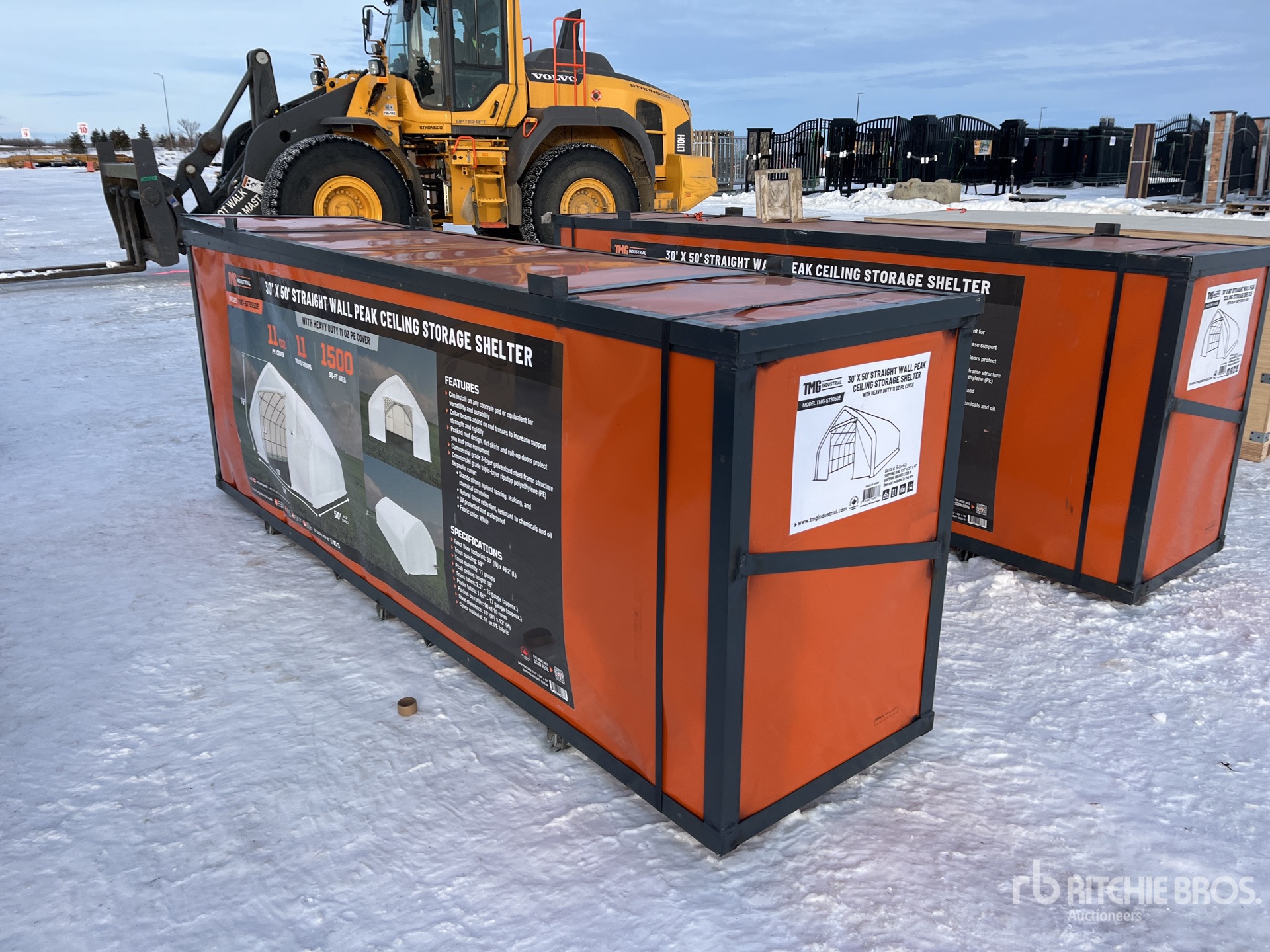 TMG ST3050E 50 ft x 30 ft Straight Wall Storage Building (Unused ...