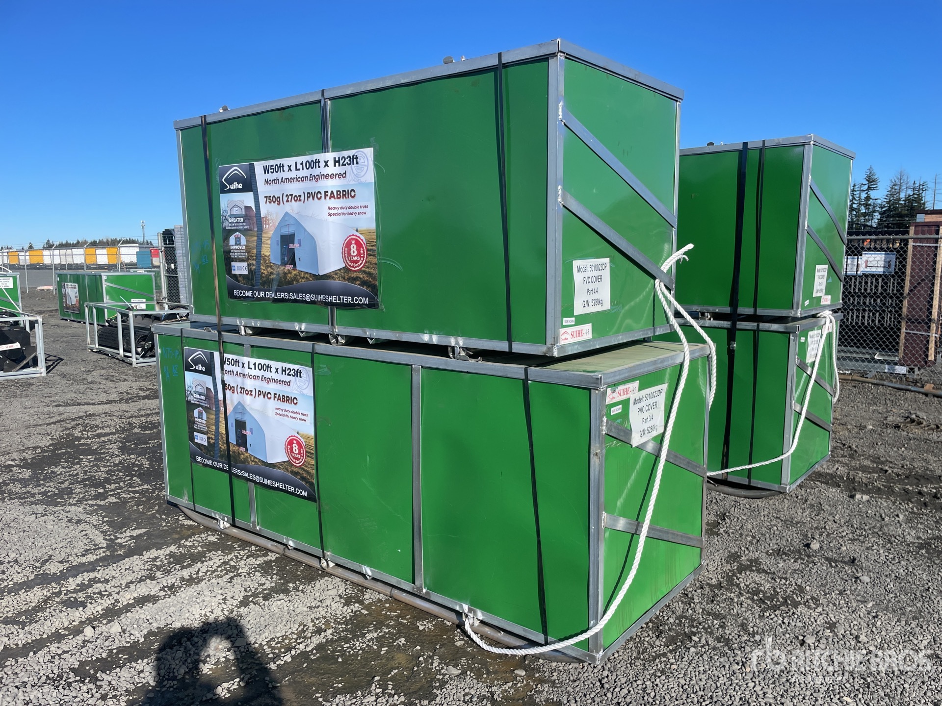 2025 Suihe S5010023DP-750gPVC 100 ft x 50 ft Storage Building (Unused ...