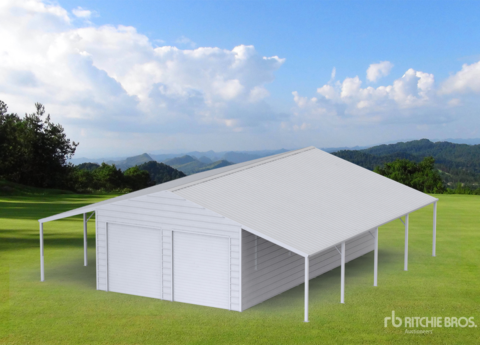 2025 KJ K3939 39 ft x 39 ft Double Garage Metal Shed (Unused) | Ritchie ...