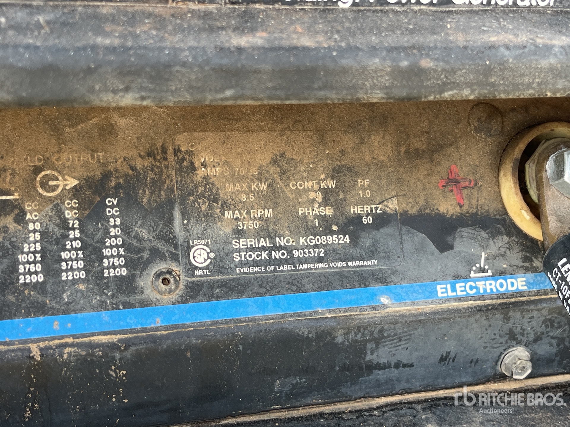 1996 Miller Bobcat 225G Plus 225 A Skid-Mounted Multi-Process Engine ...