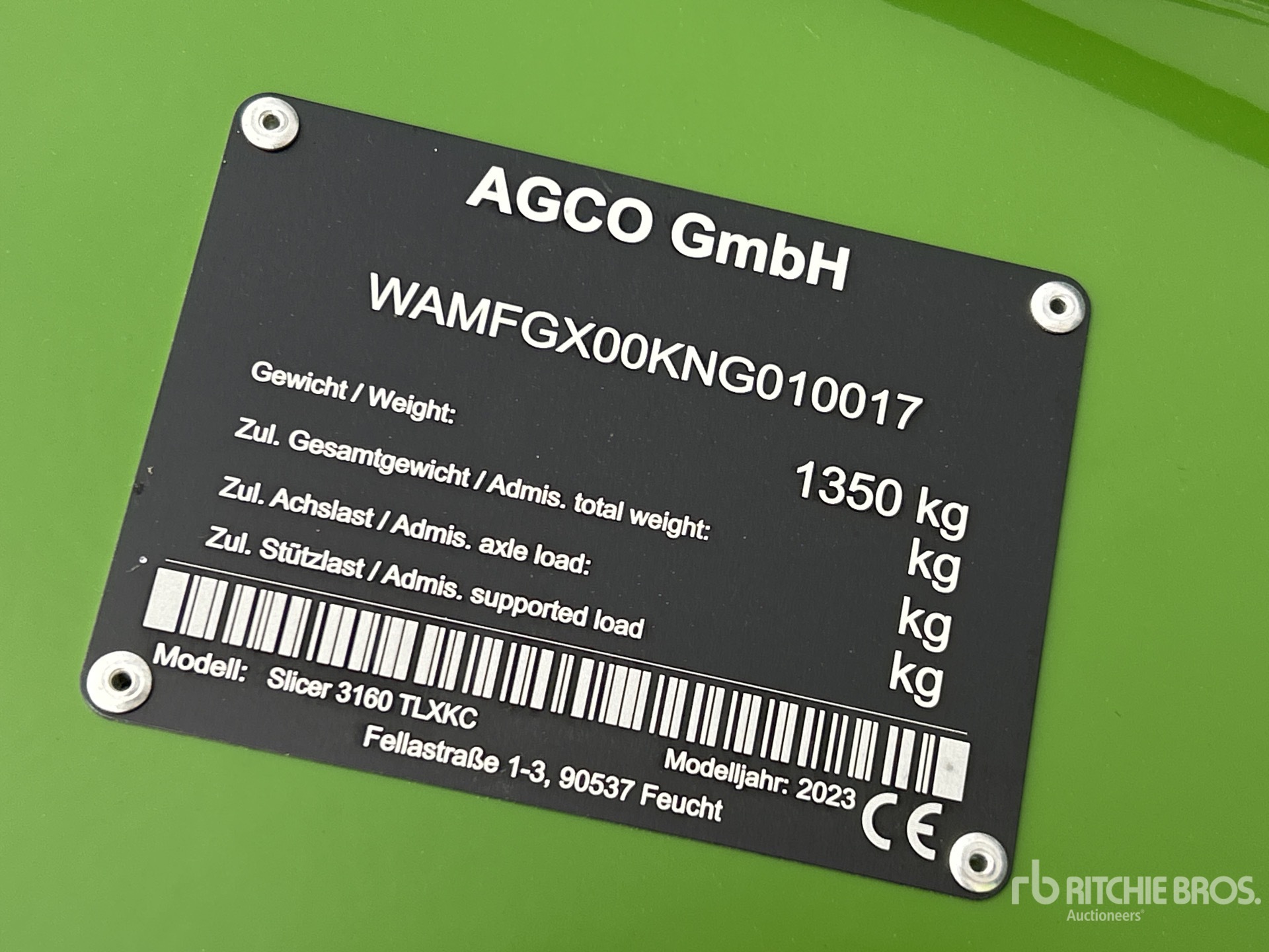2022 Fendt Slicer 3160TLXKC Disc Mower | Ritchie Bros. Auctioneers