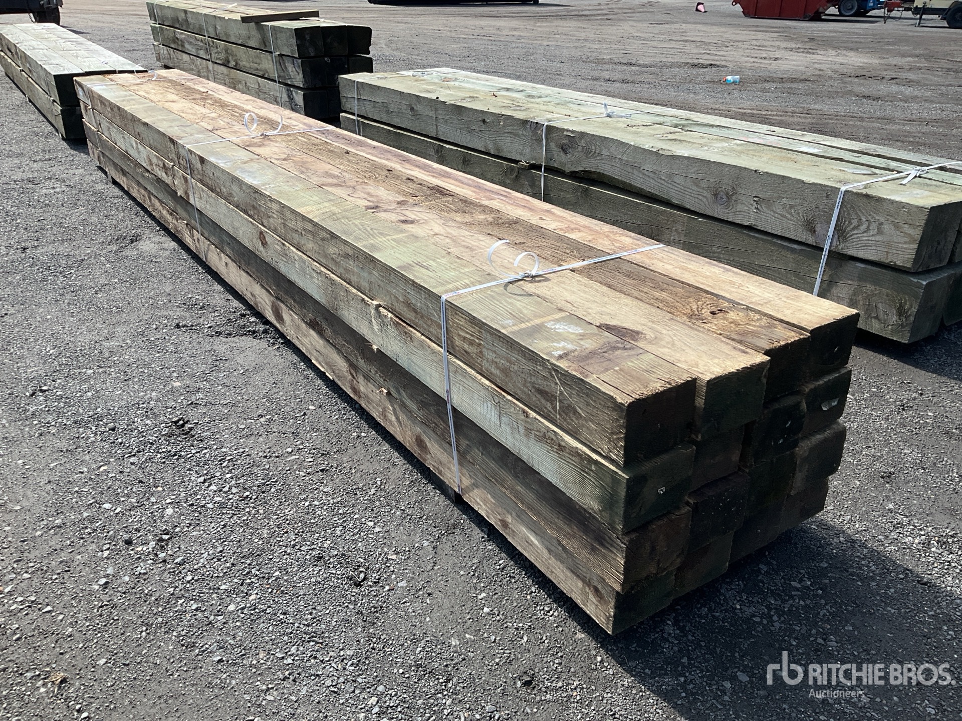 Quantity of (16) Surplus 6 in x 8 in x 20 ft Pressure Treated Lumber ...