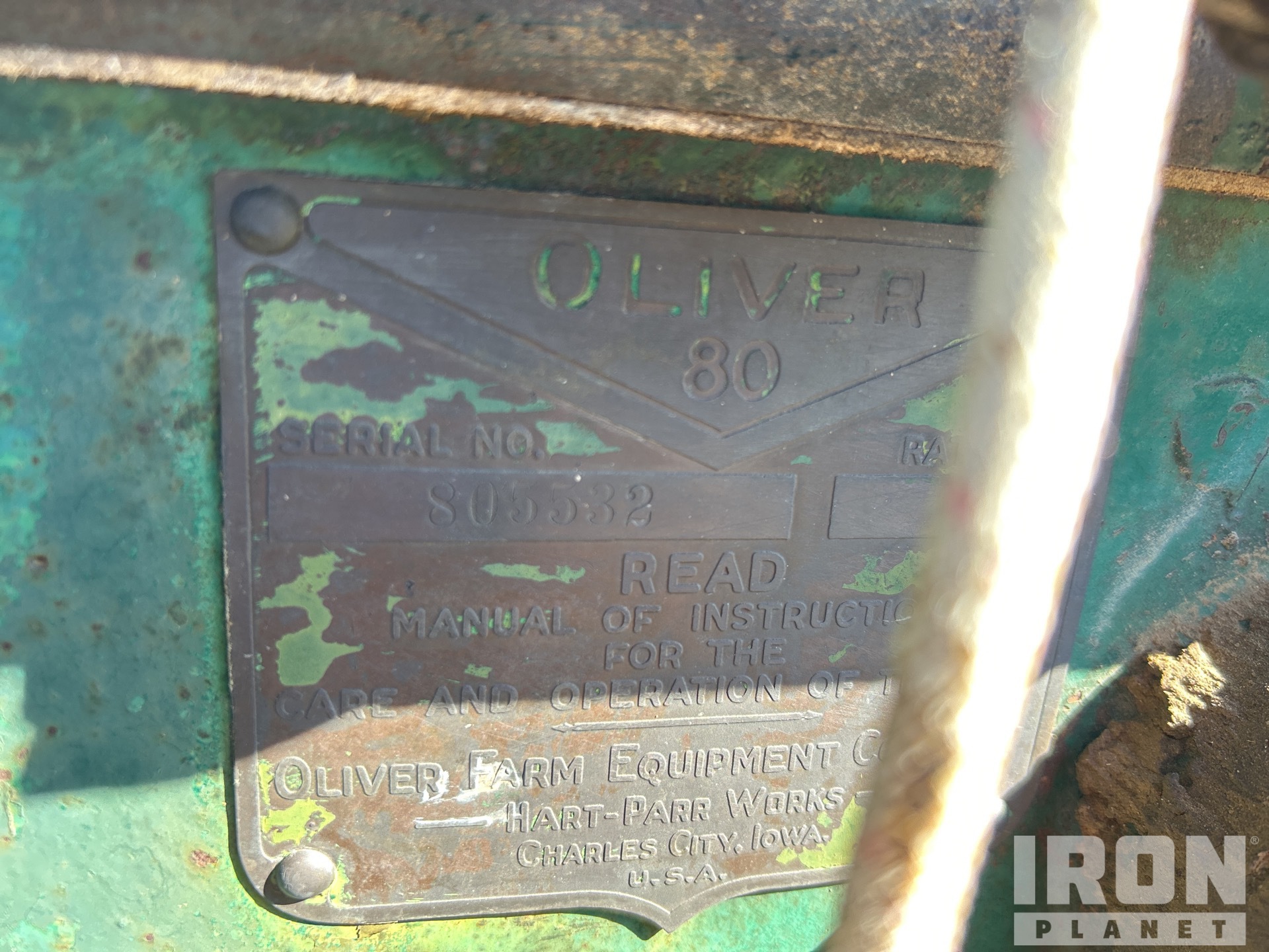 1939 Oliver 80 2WD Narrow Front Row Crop Antique Tractor (Inoperable ...