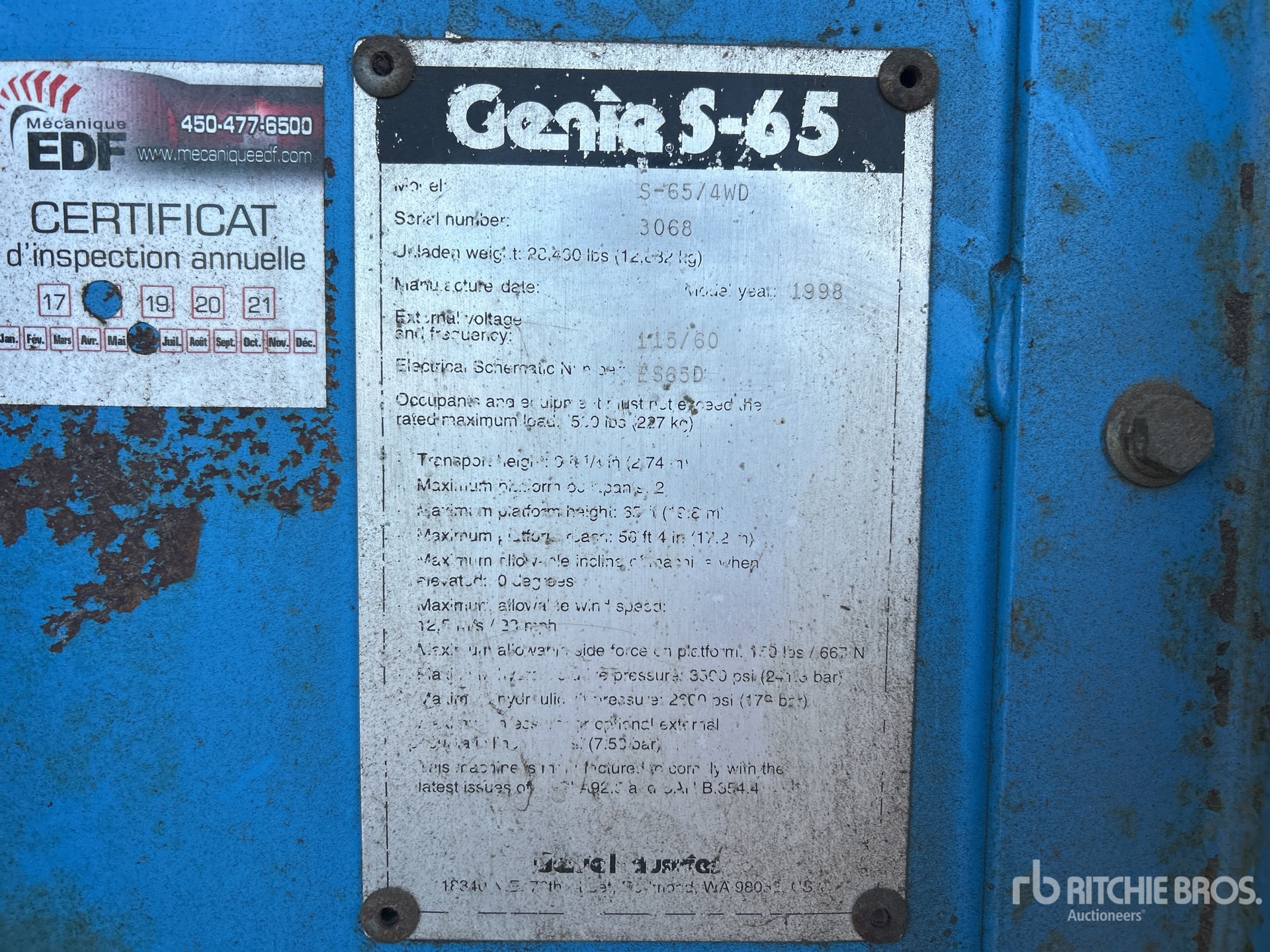 1998 Genie S-65 4WD Diesel Telescopic Boom Lift (Inoperable) | Ritchie ...