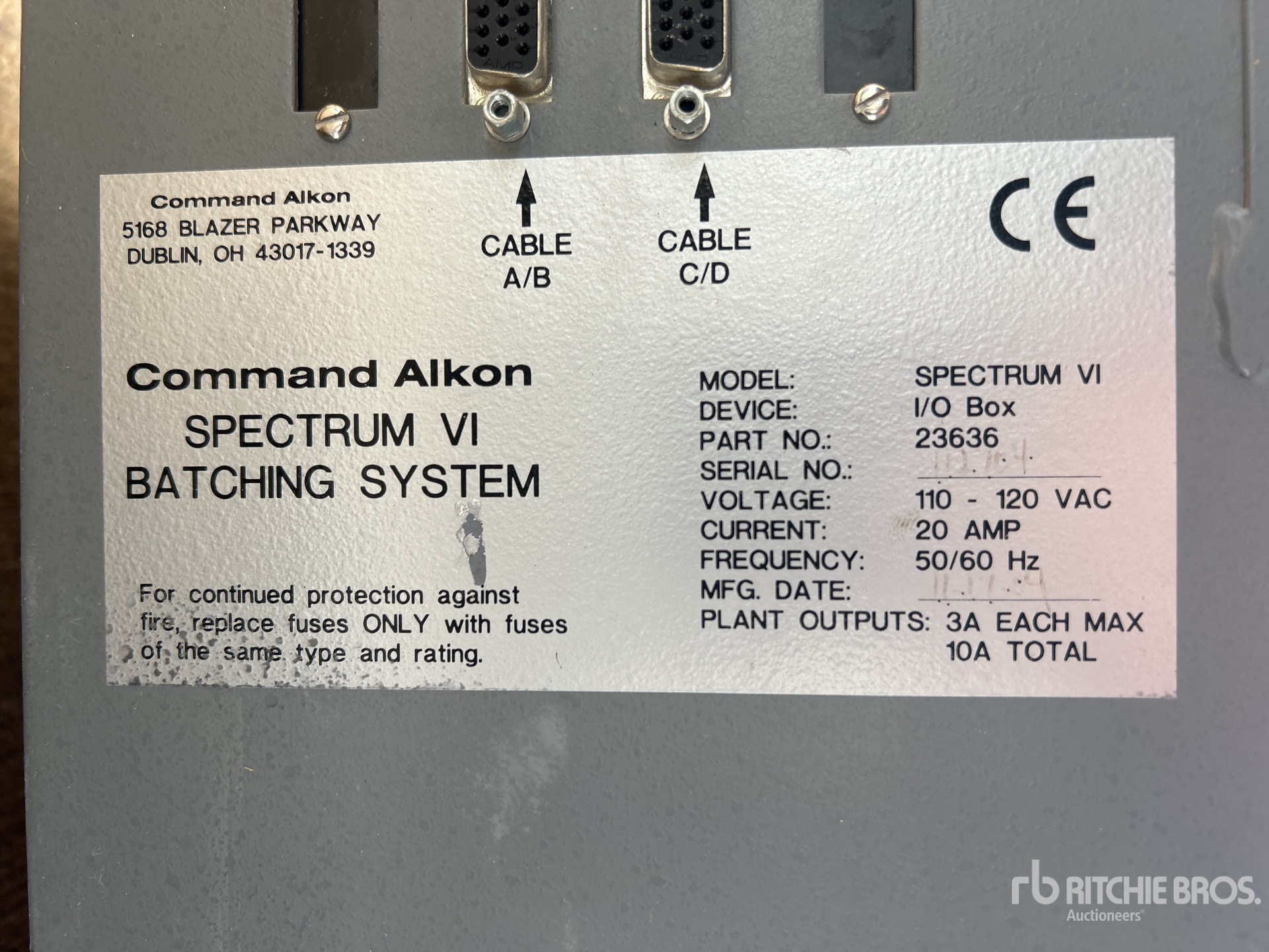 Command Alkon Spectrum VI 10 Yard Batch Computer System | Ritchie Bros. Auctioneers
