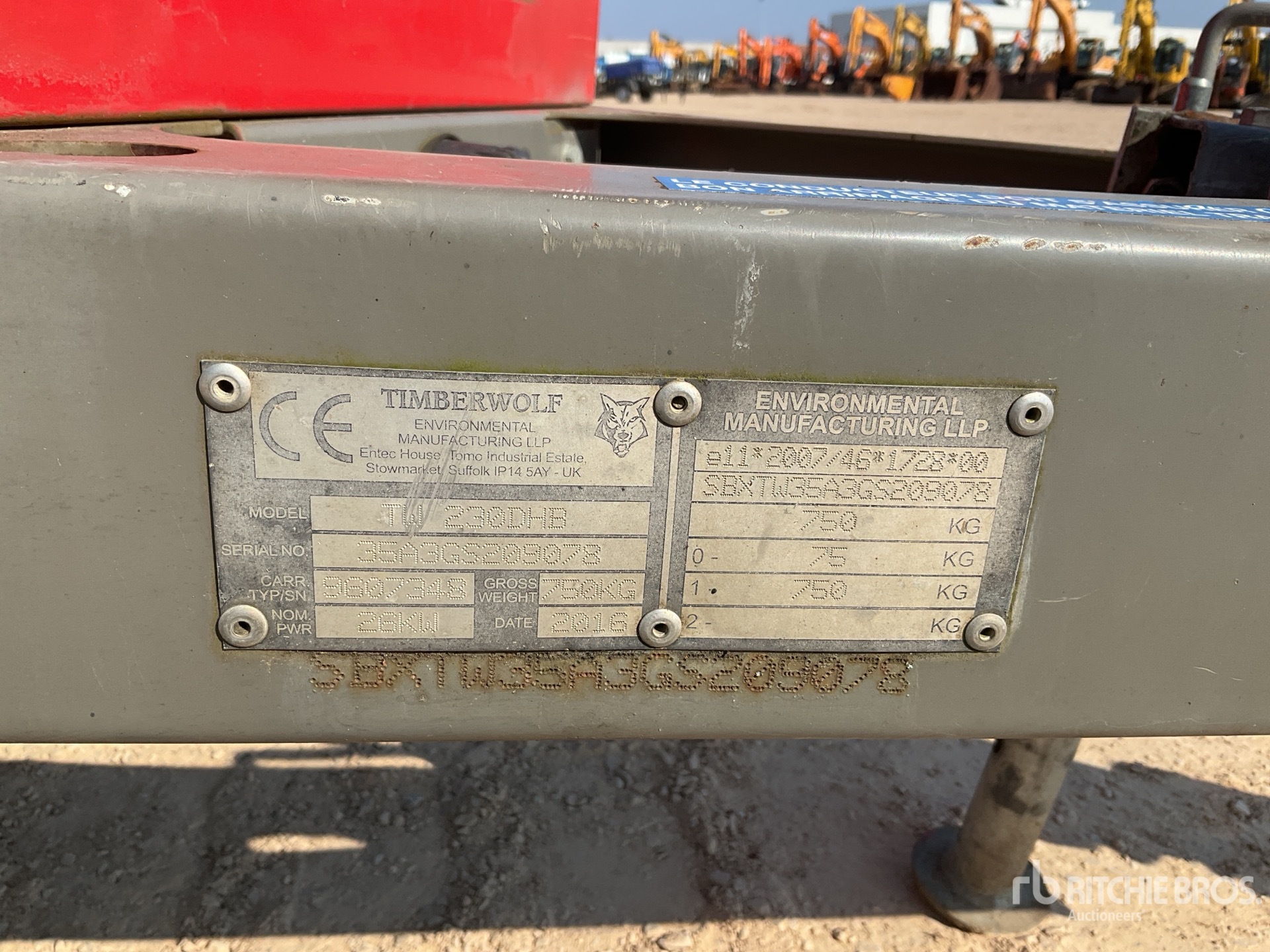 2016 Timberwolf TW230DHB S/A Broyeur Cippatrice (Inoperable) | Ritchie ...