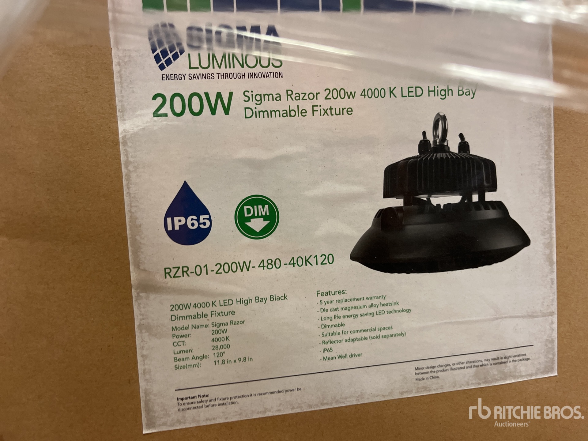 Quantity of (8) Pallets of UFO Style High Bay Lighting Fixtures ...