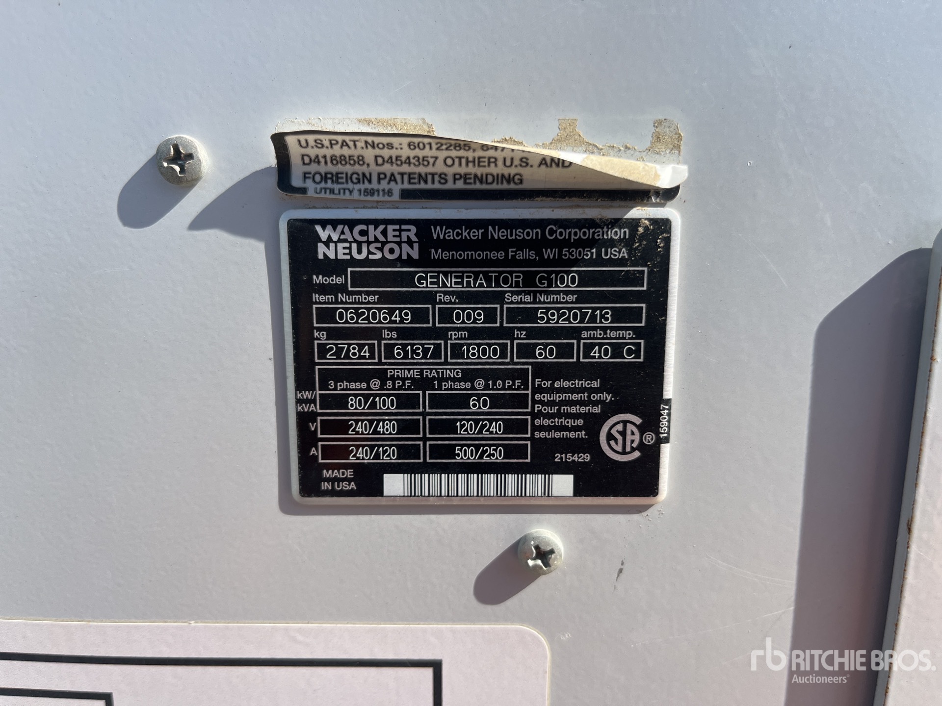 2011 Wacker 80 kW Mobile Generator Set | Ritchie Bros. Auctioneers