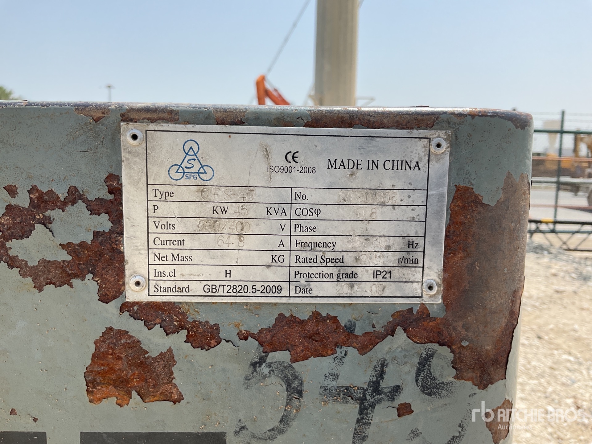 2017 SPG GFS-45 45 kVA Skid-Mounted Generator Set | Ritchie Bros ...